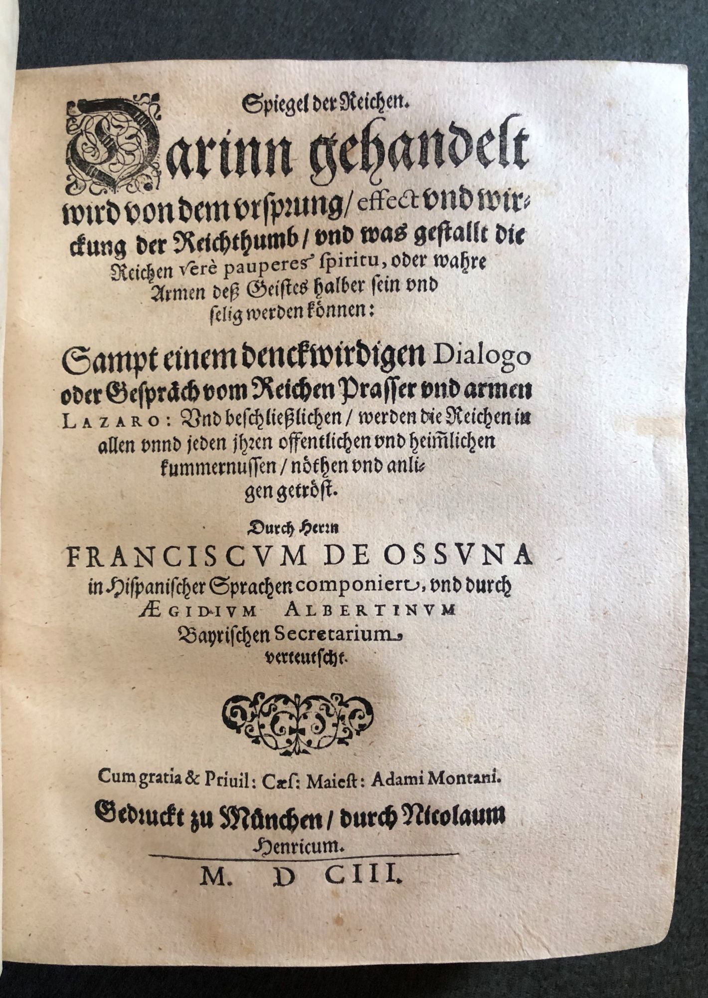 Das Buech der Warheit by ALBERTINUS, Aegidius - MEDINA, Pedro de | 1603 ...