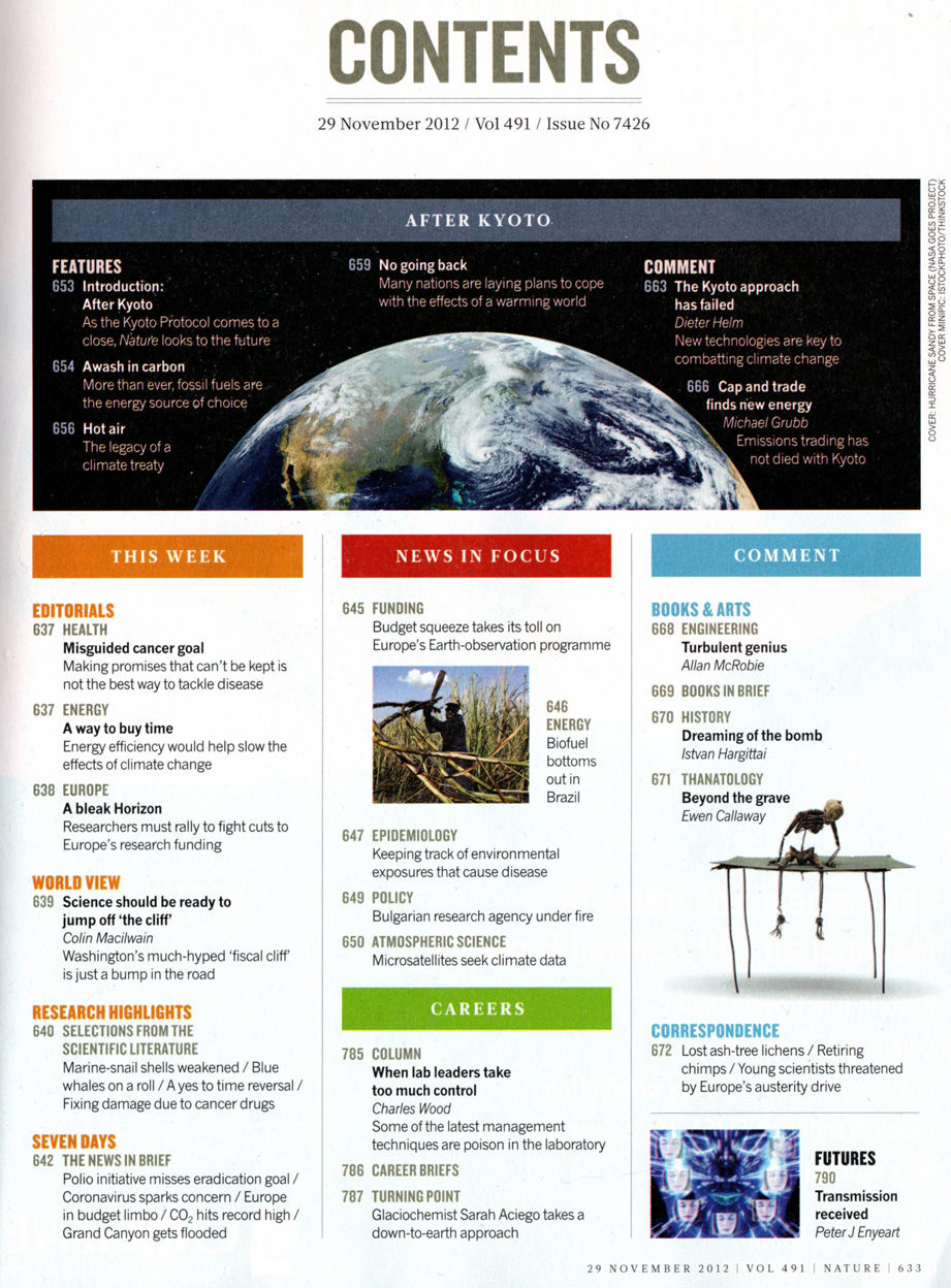 Nature: The International Weekly Journal of Science. 29 November, 2012 ...