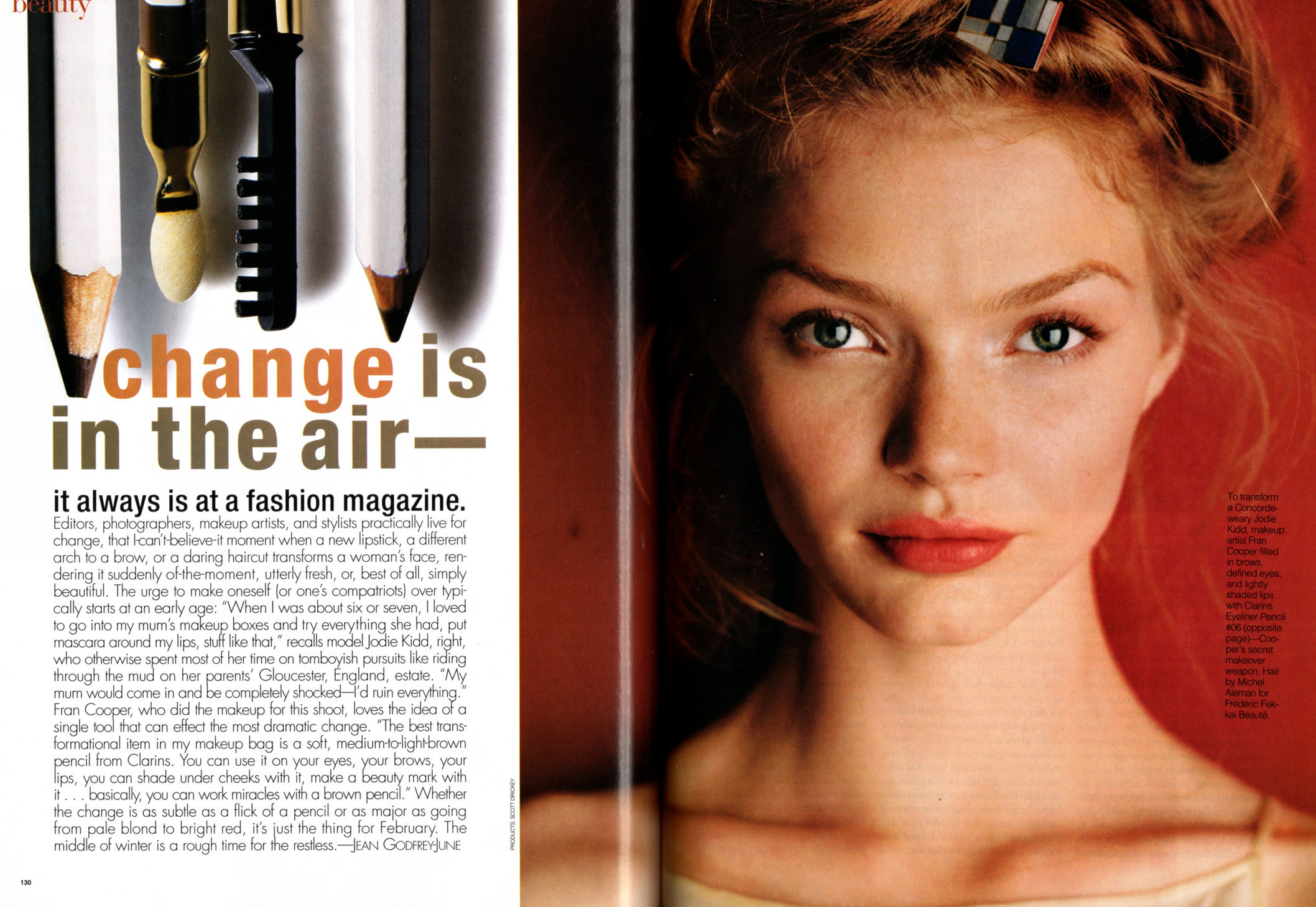Elle Magazine - February, 1997. Special Beauty Issue; Spring Shopping ...
