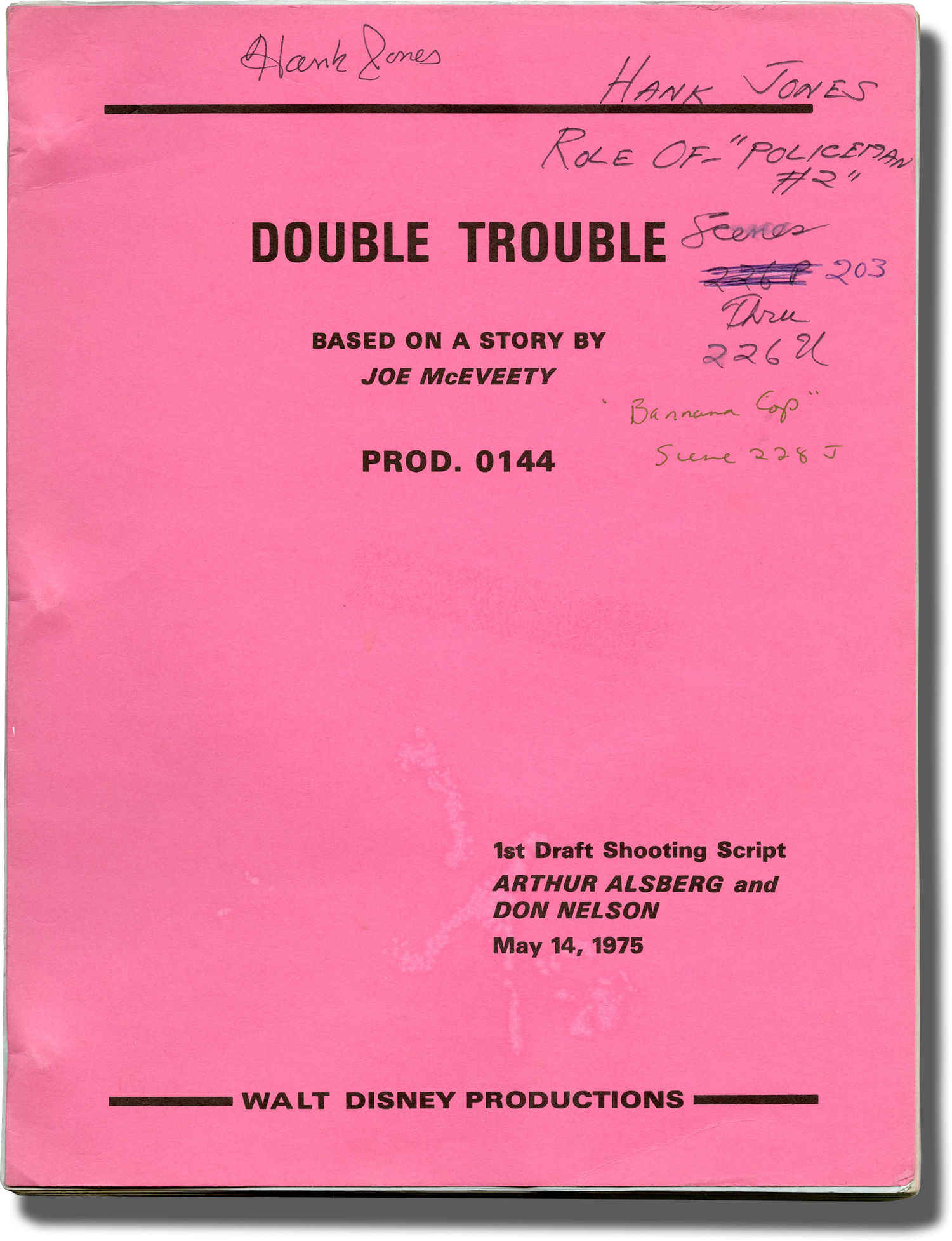 The Shaggy D.A. [Double Trouble] (Original screenplay for the 1976 film ...
