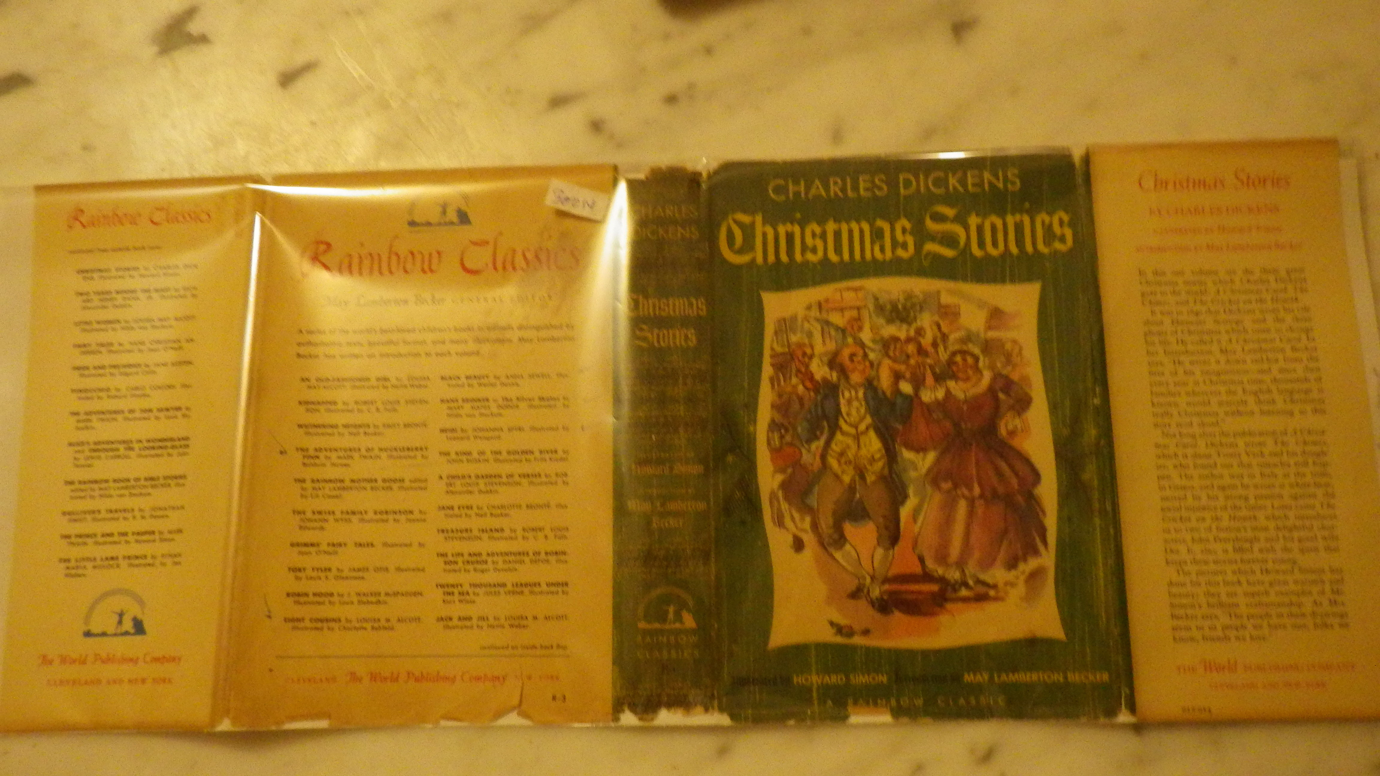 Dicken's CHRISTMAS STORIES ,Rainbow Classics # R-3 IN COLOR DUSTJACKET ...