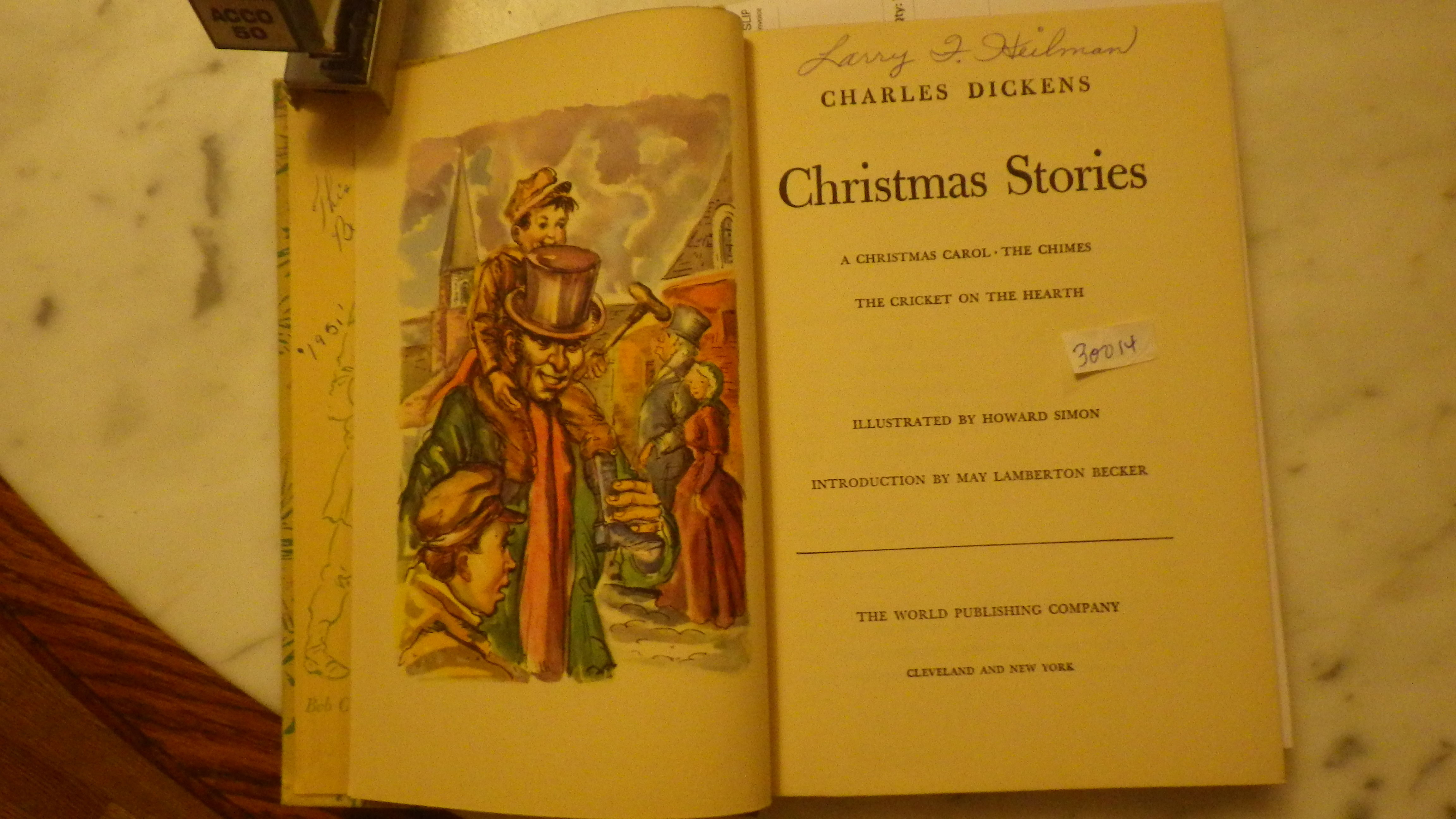 Dicken's CHRISTMAS STORIES ,Rainbow Classics # R-3 IN COLOR DUSTJACKET ...