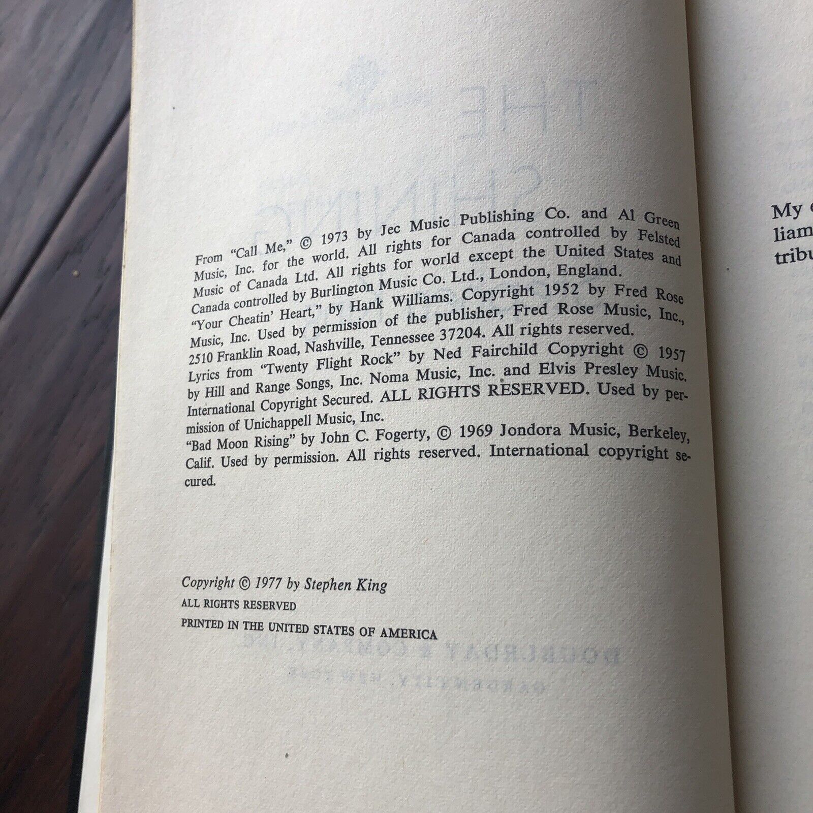 Stephen King Hand Signed "...Keep Shining" Autograph THE SHINING by ...