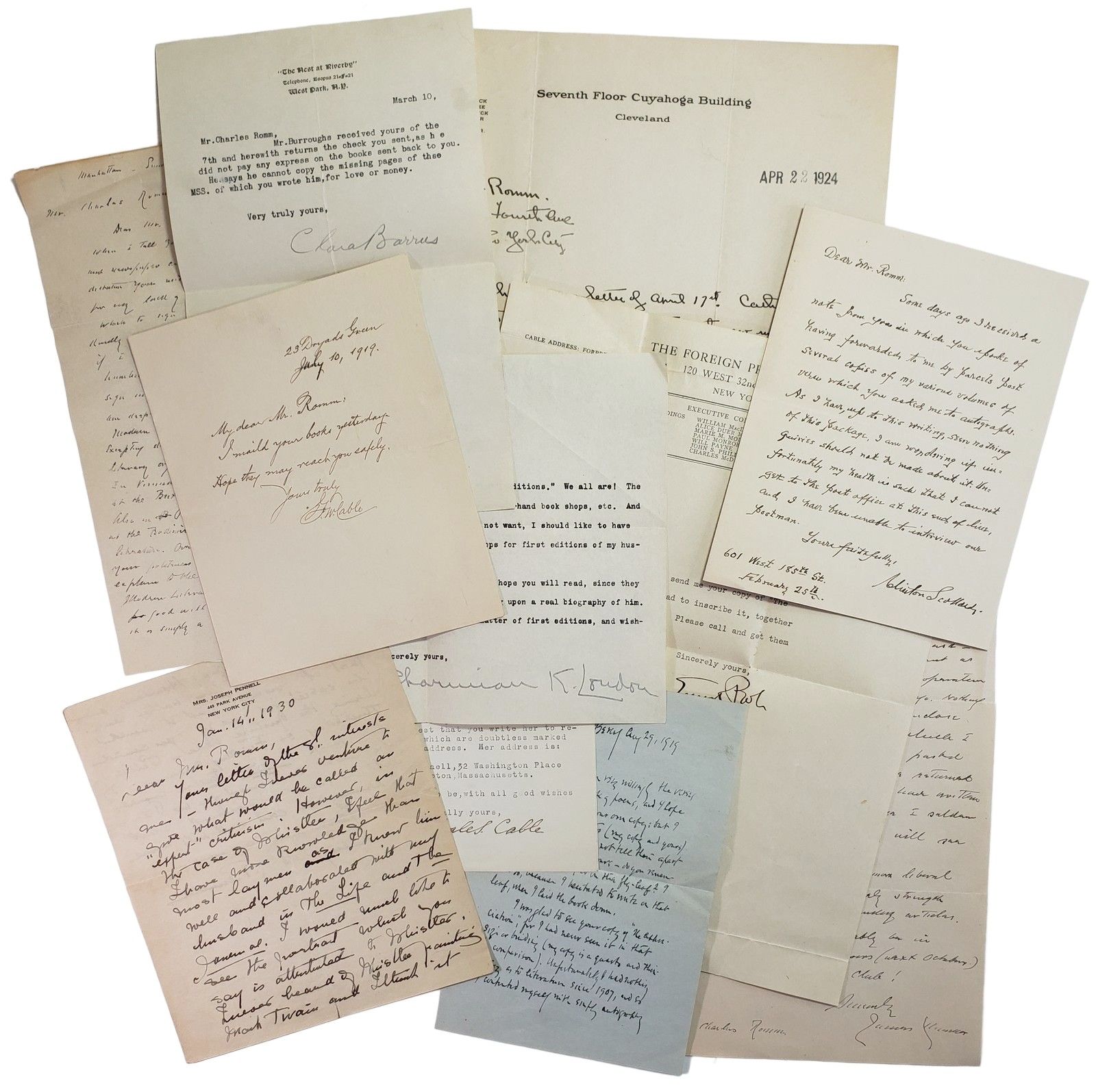 Archive of Letters to Charles Romm, Bookseller & Book Thief [29 ...