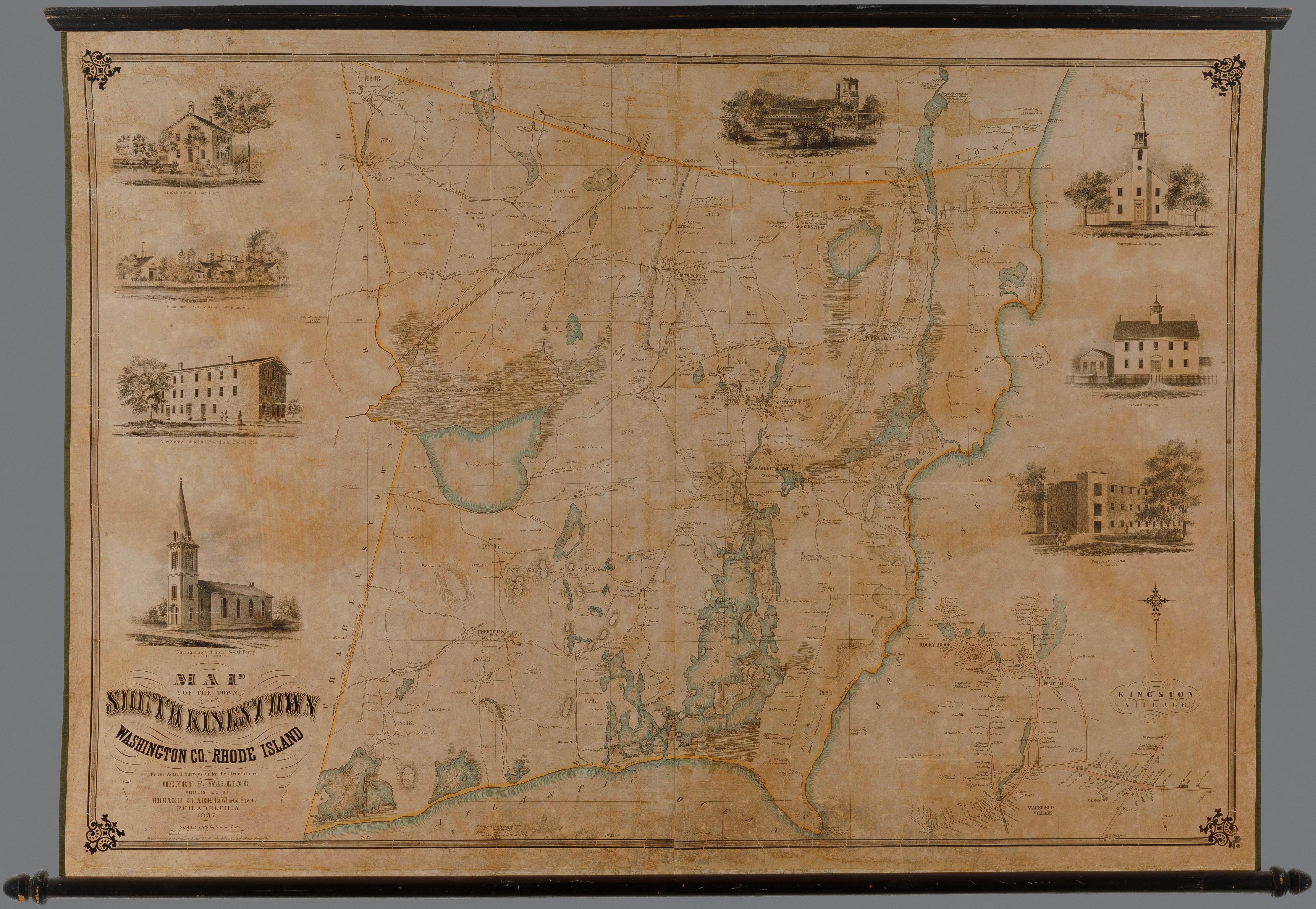 Map of the Town of South Kingstown Washington Co. Rhode Island From ...