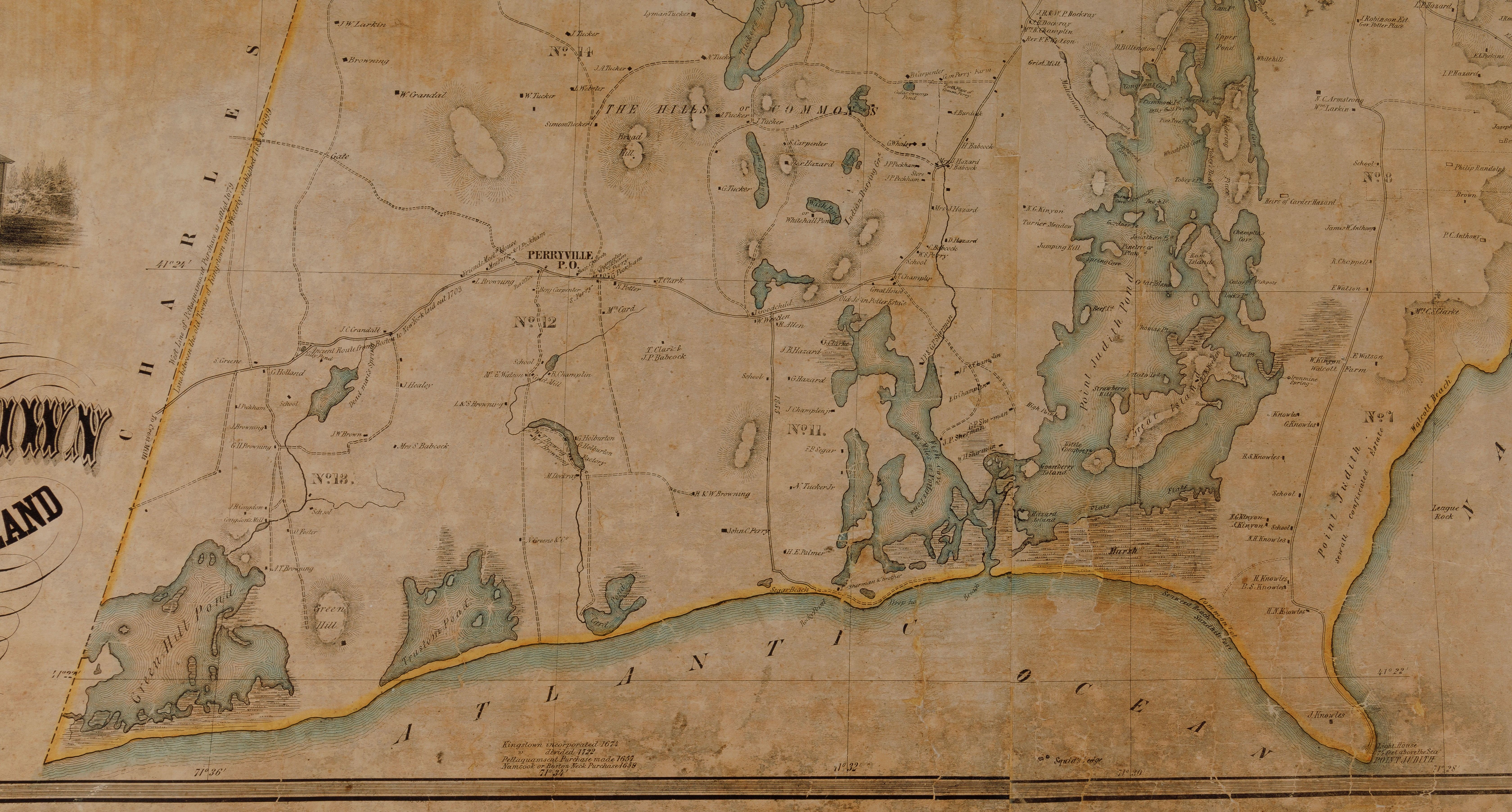 Map of the Town of South Kingstown Washington Co. Rhode Island From ...