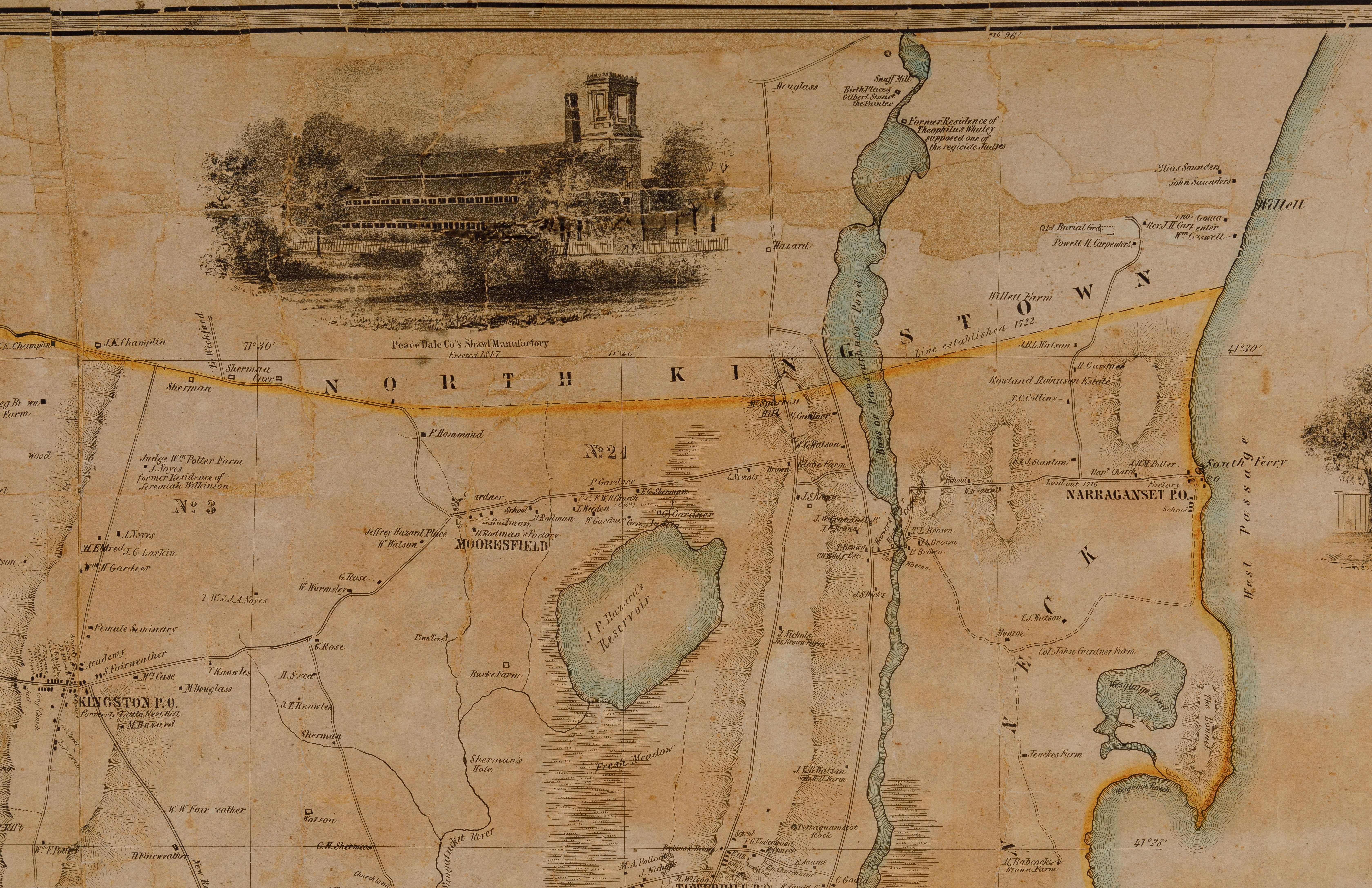 Map of the Town of South Kingstown Washington Co. Rhode Island From ...