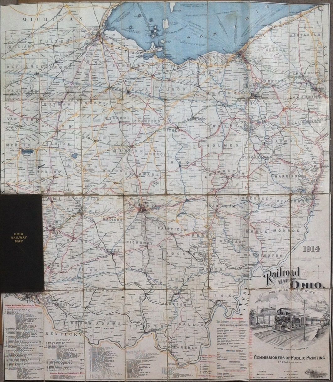 1920 Map Of Ohio Railroads - Map