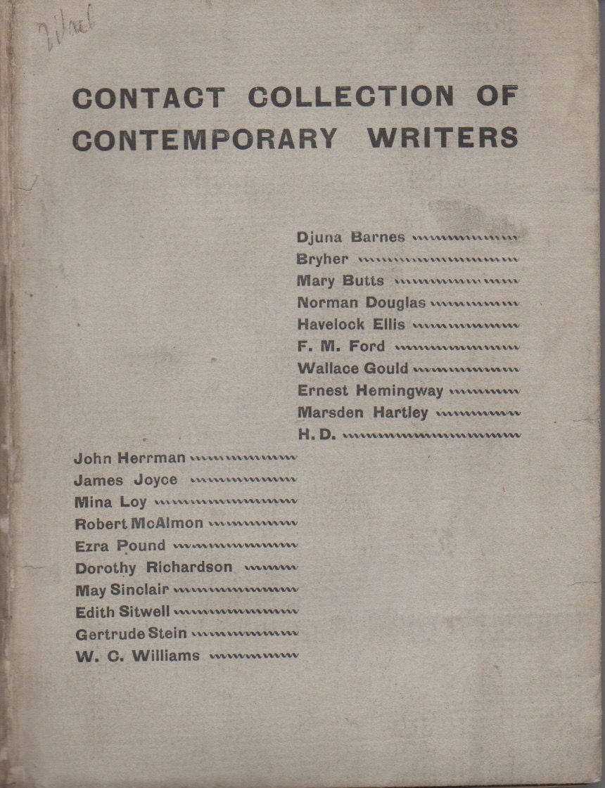 Contact Collection of Contemporary Writers (Barnes, Bryher, Butts ...