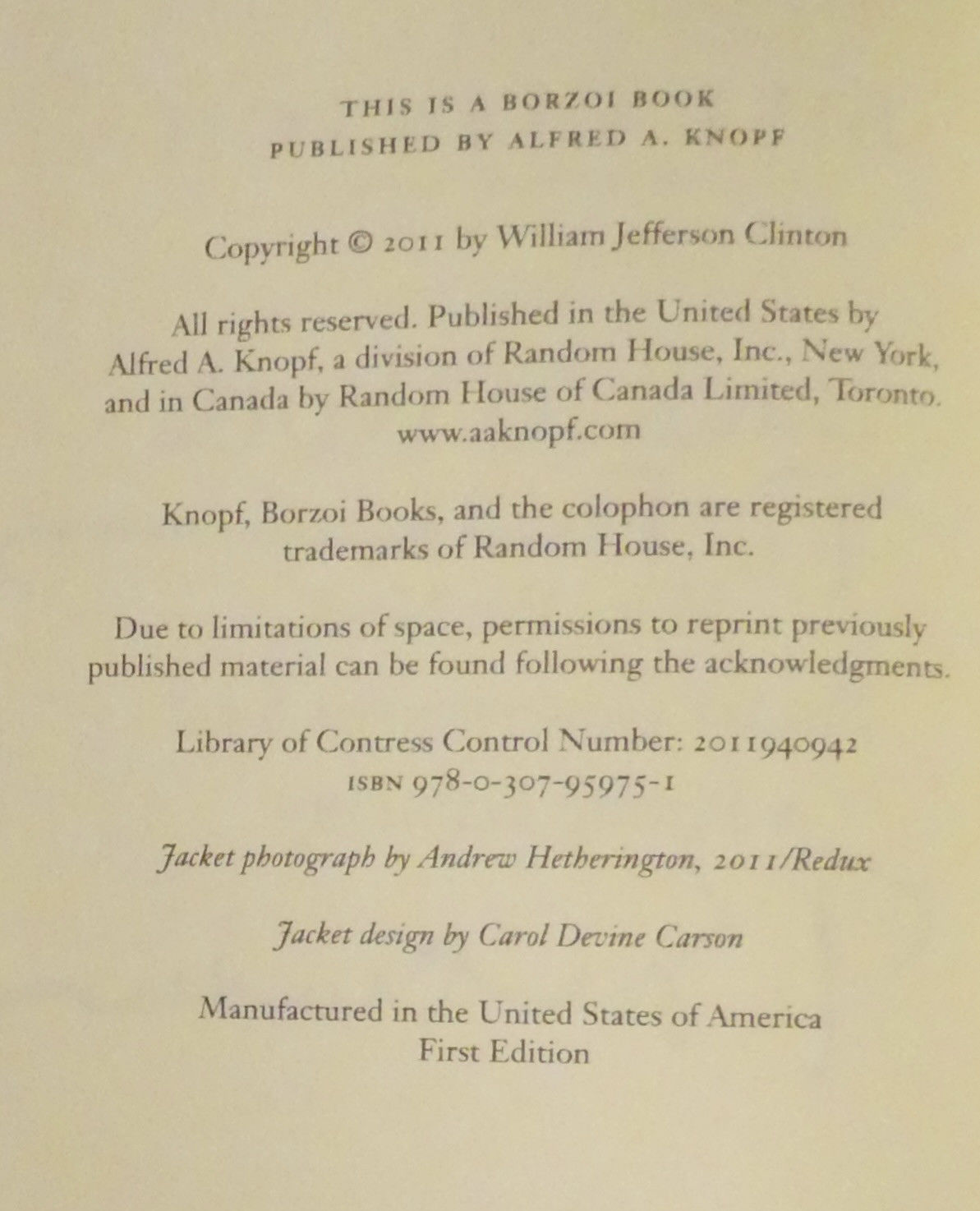 Back to Work by Clinton, Bill | 2007 | Alfred A. Knopf | Biblio