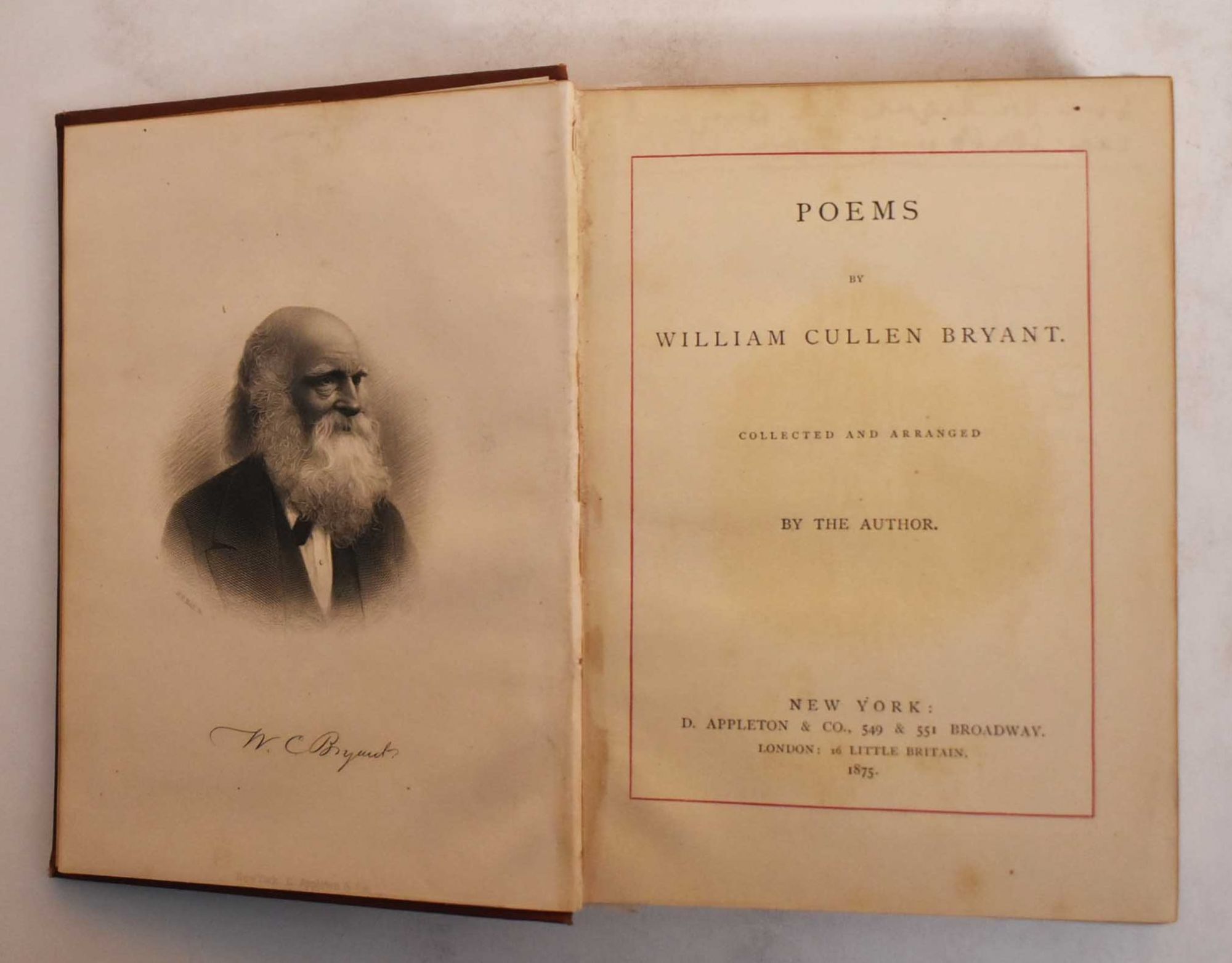 Poems by Bryant, William Cullen | Hardcover | 1875 | D. Appleton & Co | Biblio