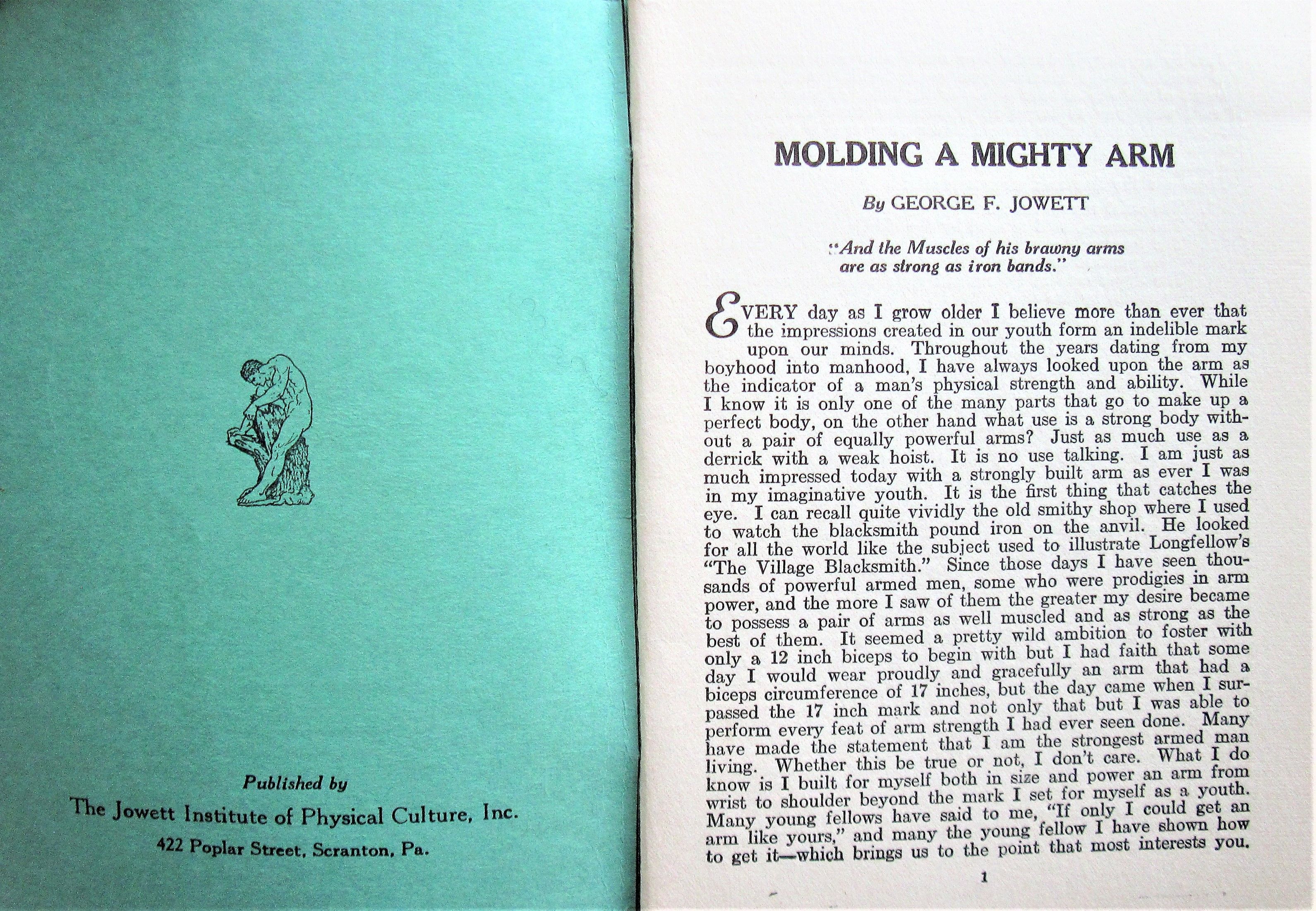 Molding a Mighty Arm by Jowett, George F | Soft cover | | The Jowett ...