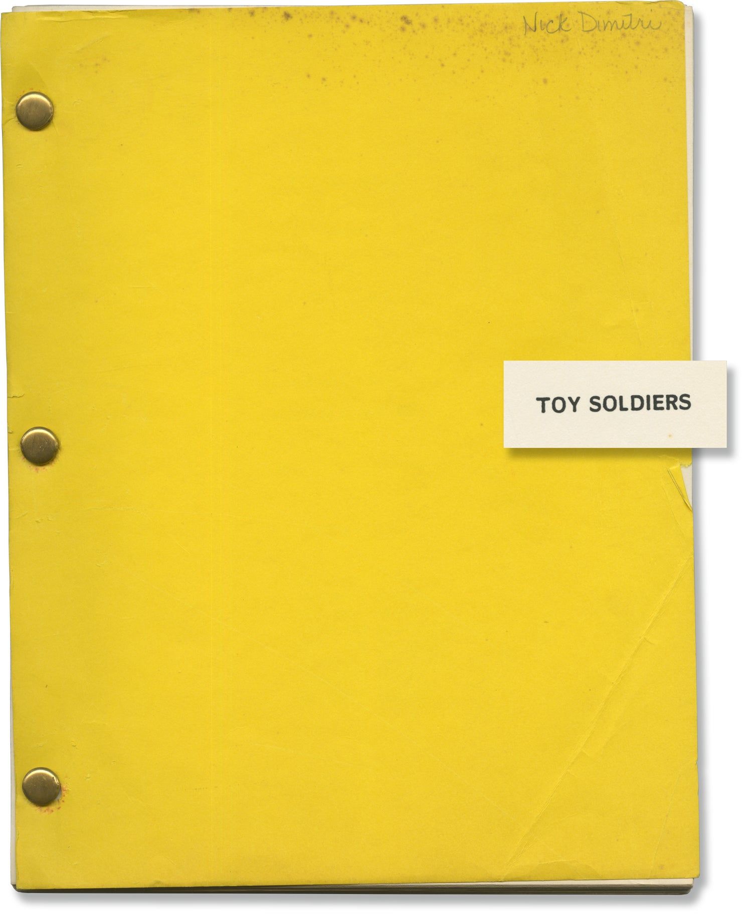 Toy Soldiers (Original screenplay for the 1991 film) by Sean Astin, Wil ...