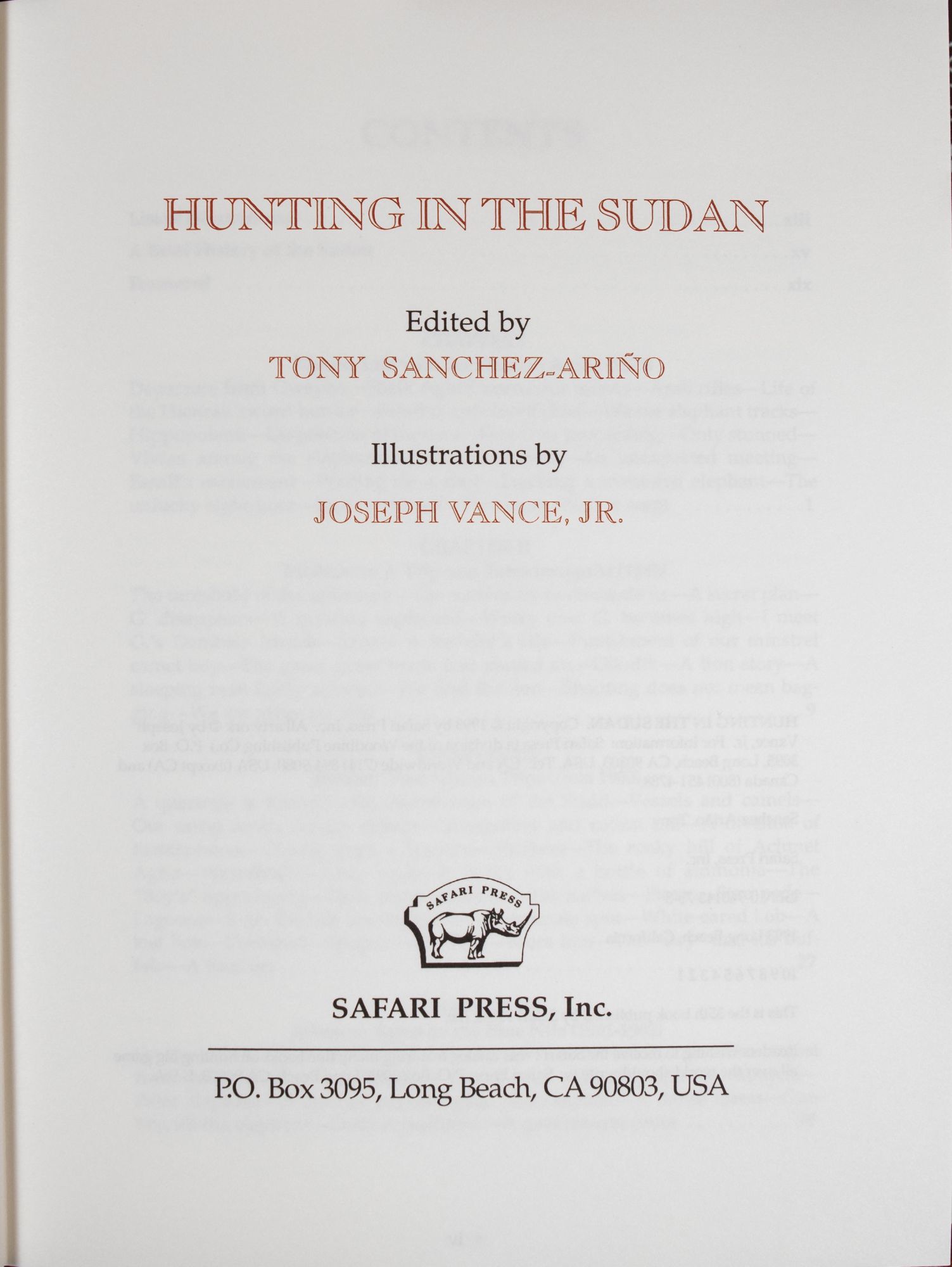Hunting in Sudan by Sanchez-Arino, Tony | Hardcover | 1993 | Safari ...