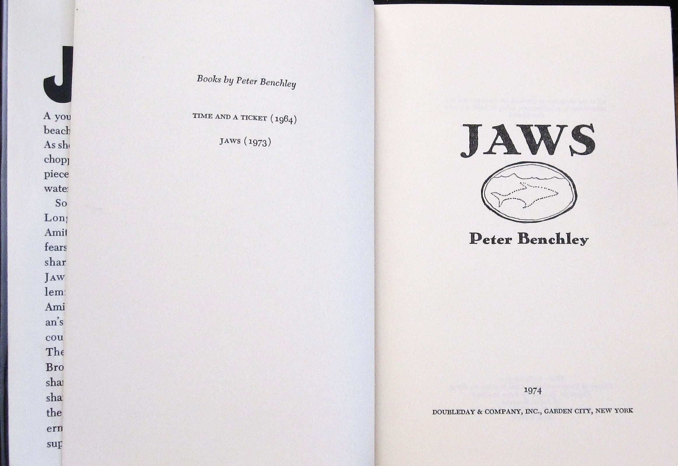 Jaws: A Novel [First Edition] by Benchley, Peter | Hardcover | 1974 ...