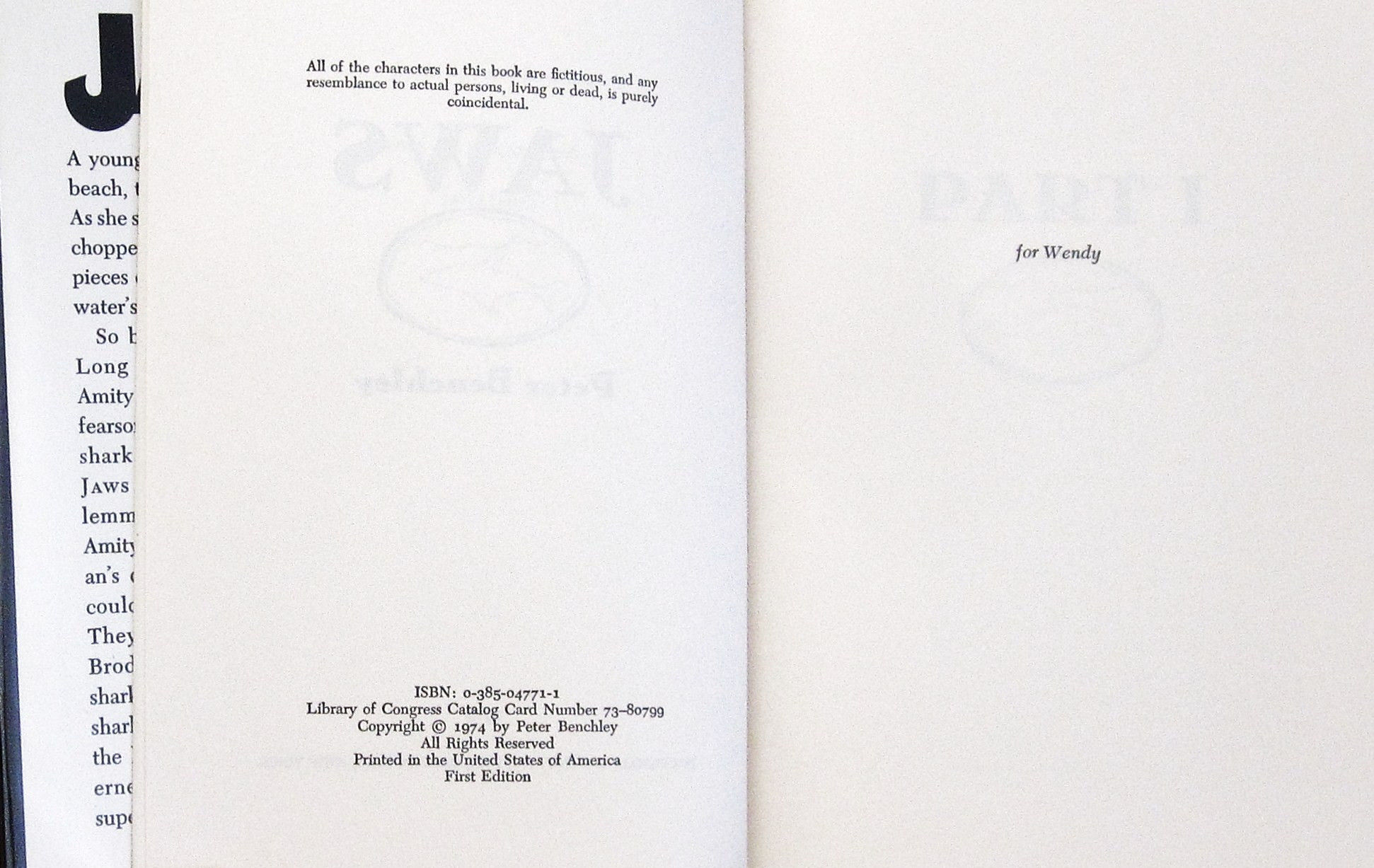 Jaws: A Novel [First Edition] by Benchley, Peter | Hardcover | 1974 ...