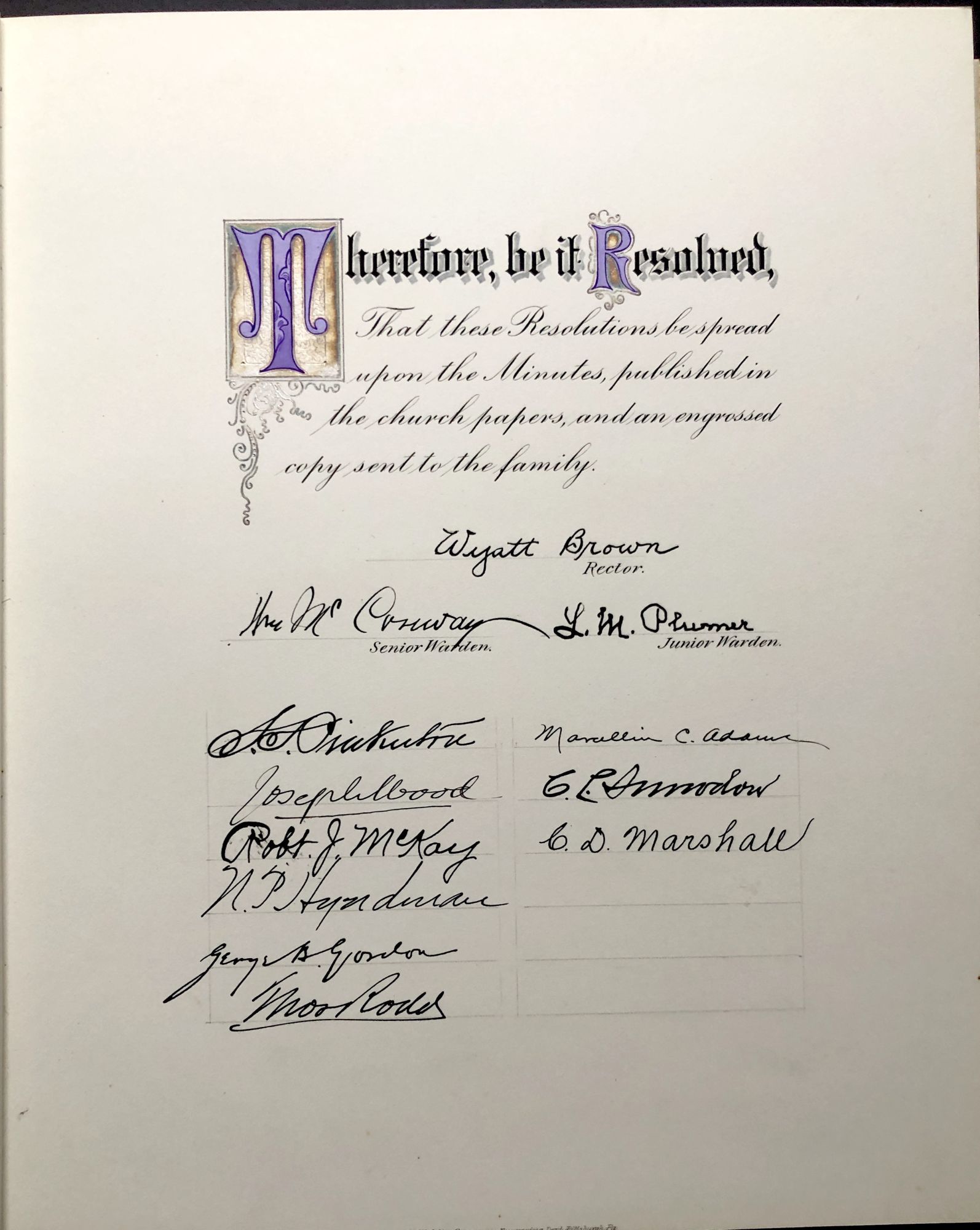 In Memoriam Reuben Miller: 1917 large unique calligraphed book in full ...