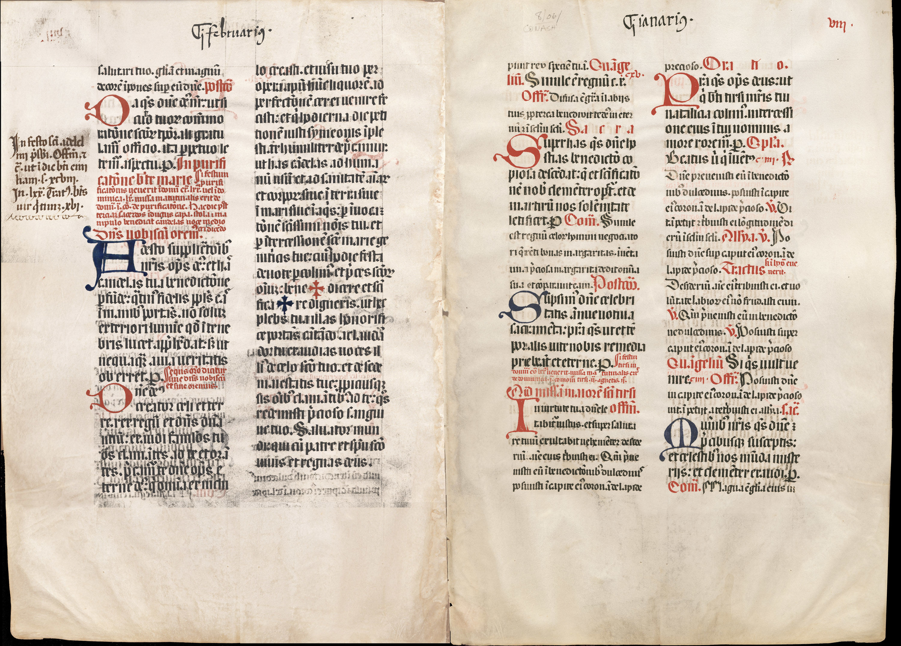 Medieval Manuscript Leaf Folio Size Parchment 10x14" from a Book of ...