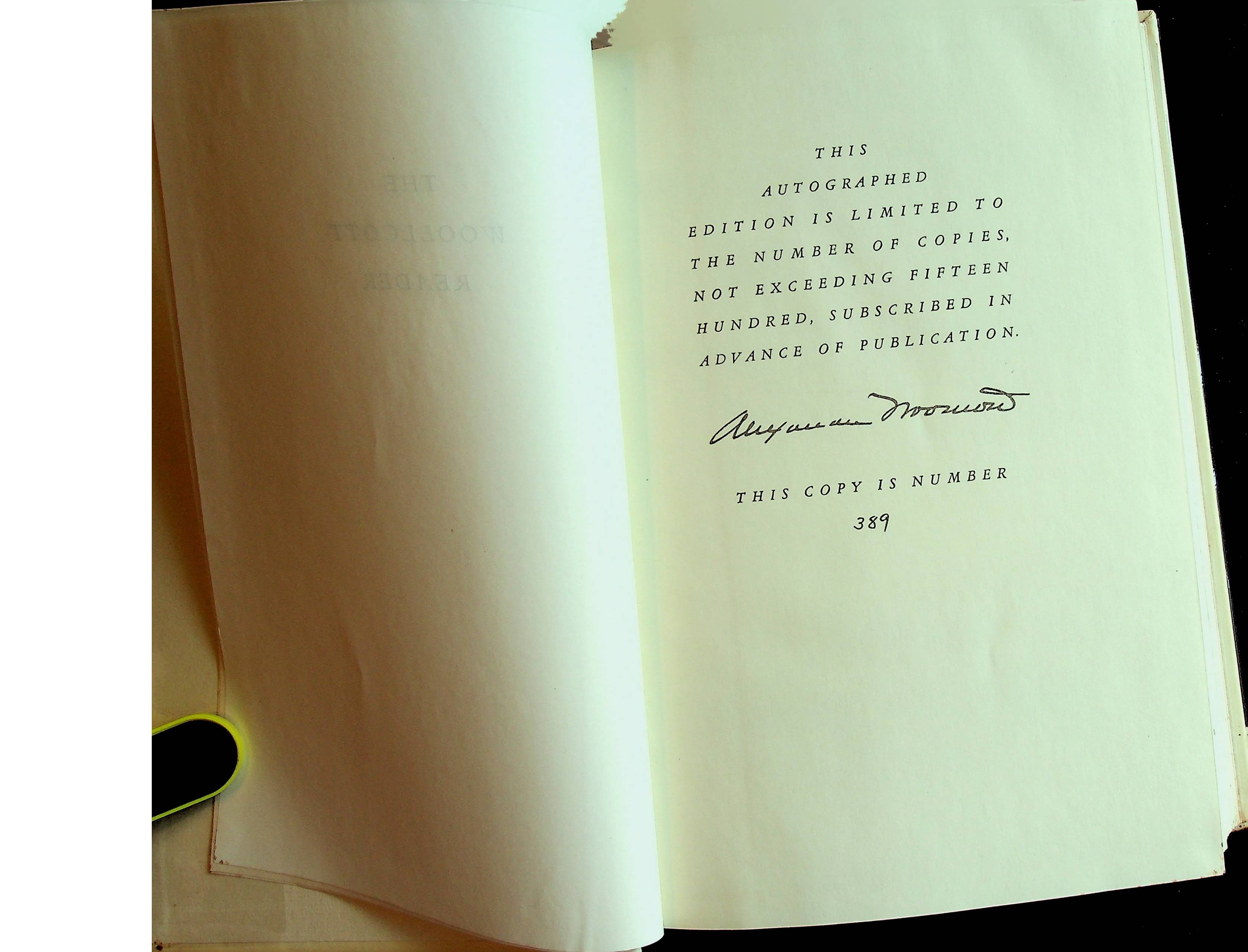 The Woolcott Reader by Alexander Woolcott | | 1935 | The Viking Press ...