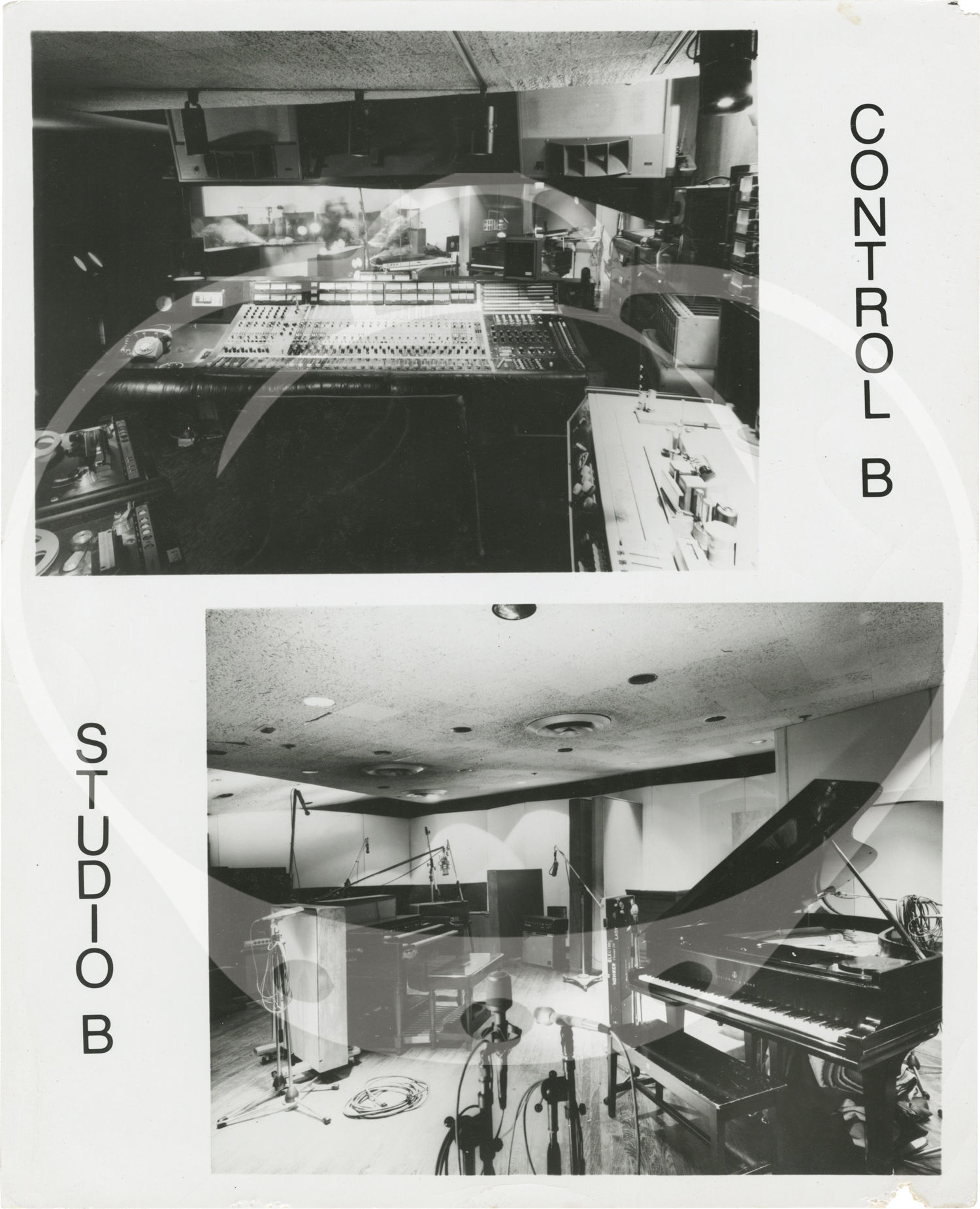 Collection of three original photographs of Electric Lady Studios, circa 1970 by John Veltri ...
