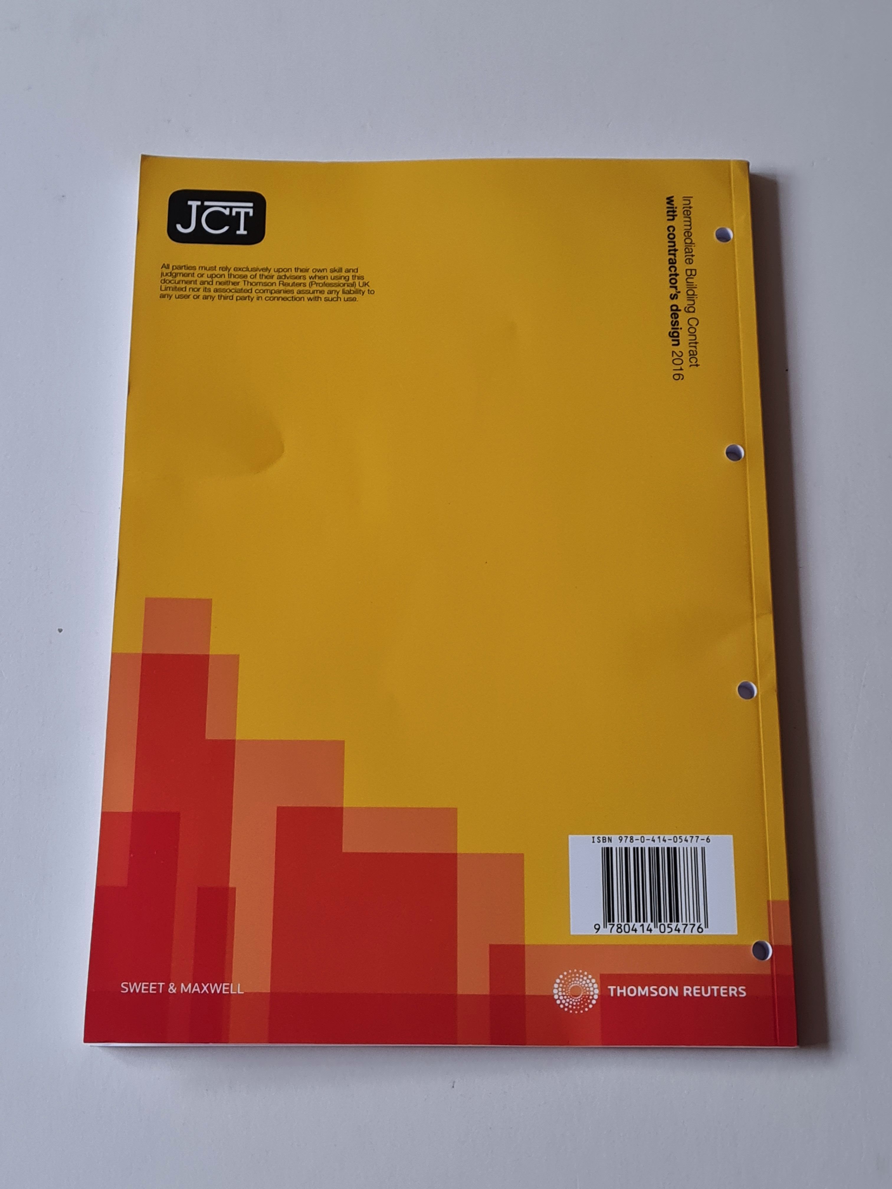 JCT: Intermediate Building Contract with Contractor's Design 2016 (ICD)