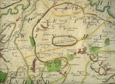 A Topographical Hand Coloured Map of the County of Kent in 25 Sheets ...