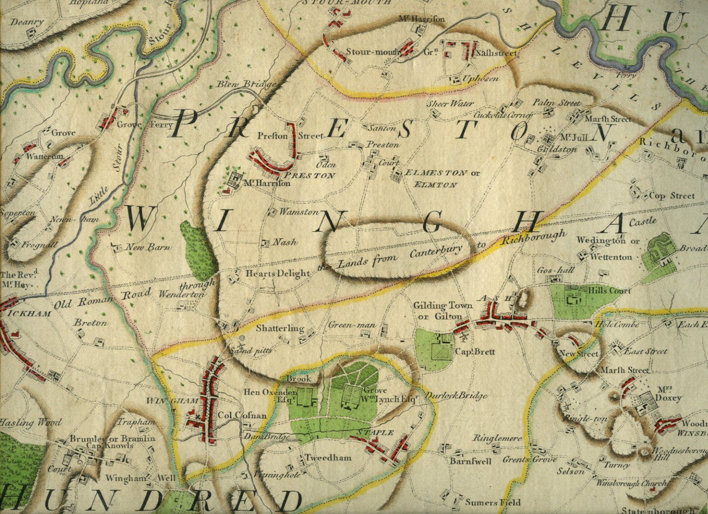 A Topographical Hand Coloured Map of the County of Kent in 25 Sheets ...