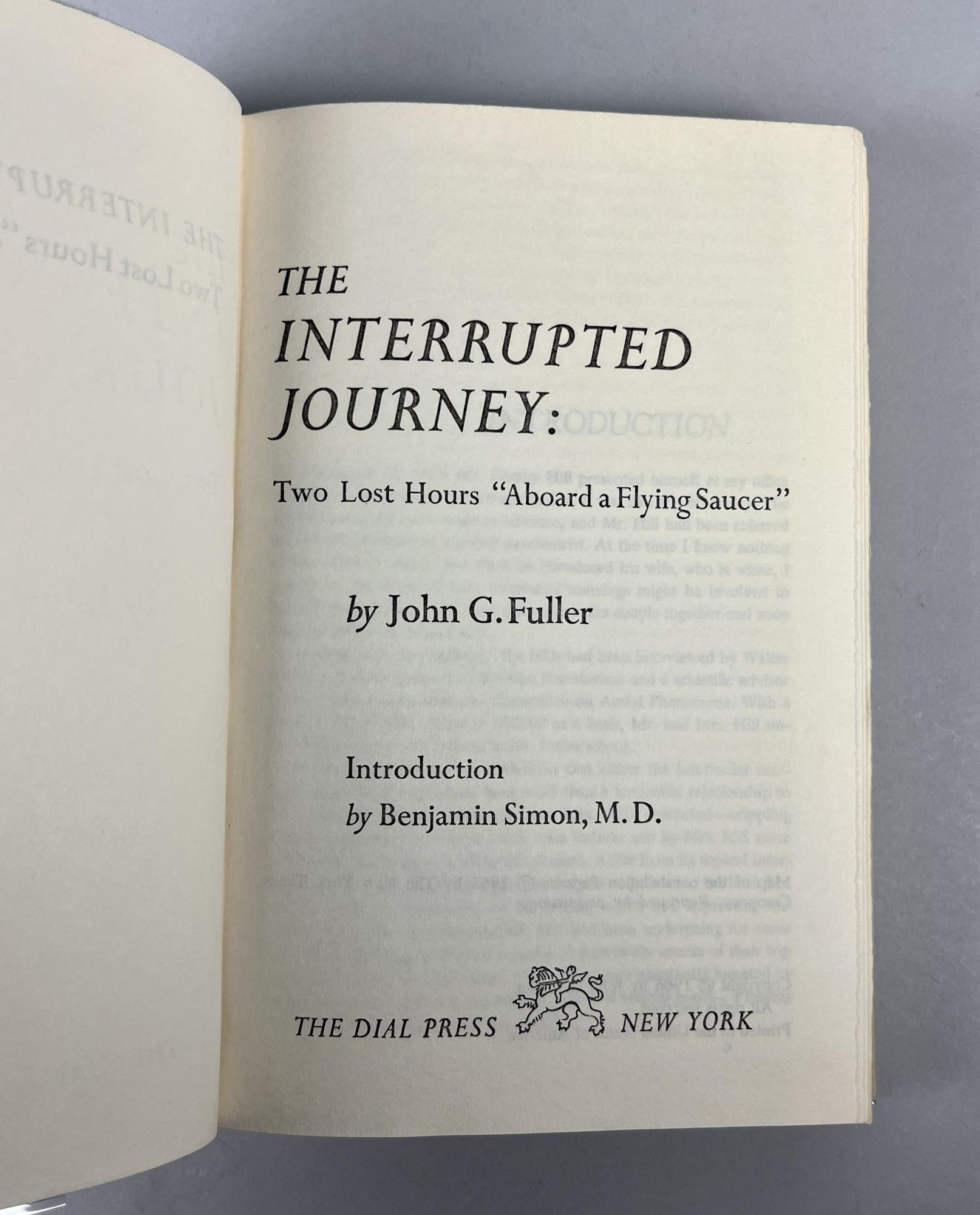 The Interrupted Journey Two Hours Lost "Aboard a Flying Saucer by John ...
