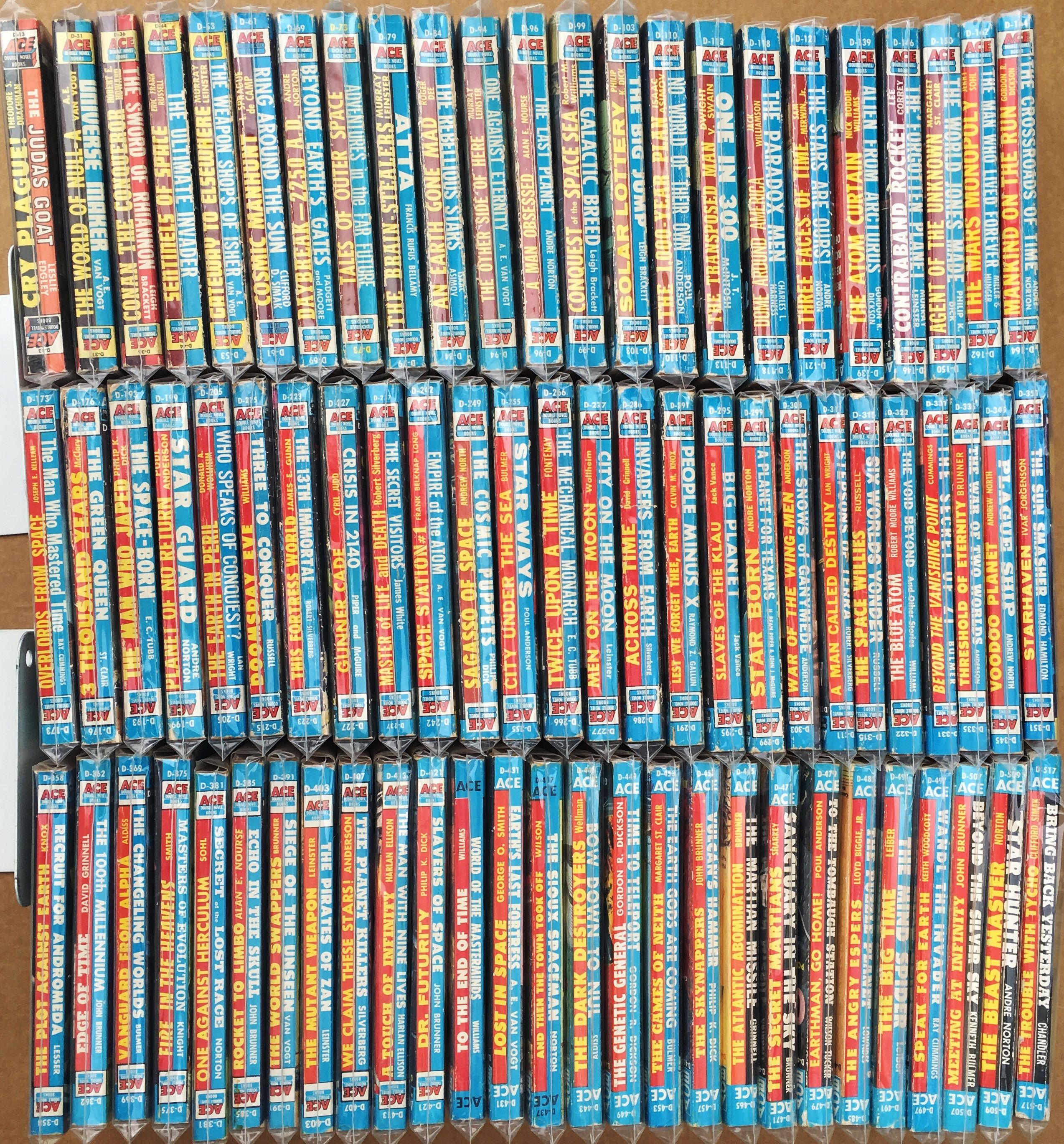 "ACE DOUBLE SCIENCE FICTION 'D' SERIES COMPLETE IN 76 VOLUMES" : Solar ...