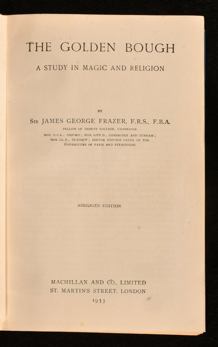 The Golden Bough: A Study in Magic and Religion by Sir James George ...