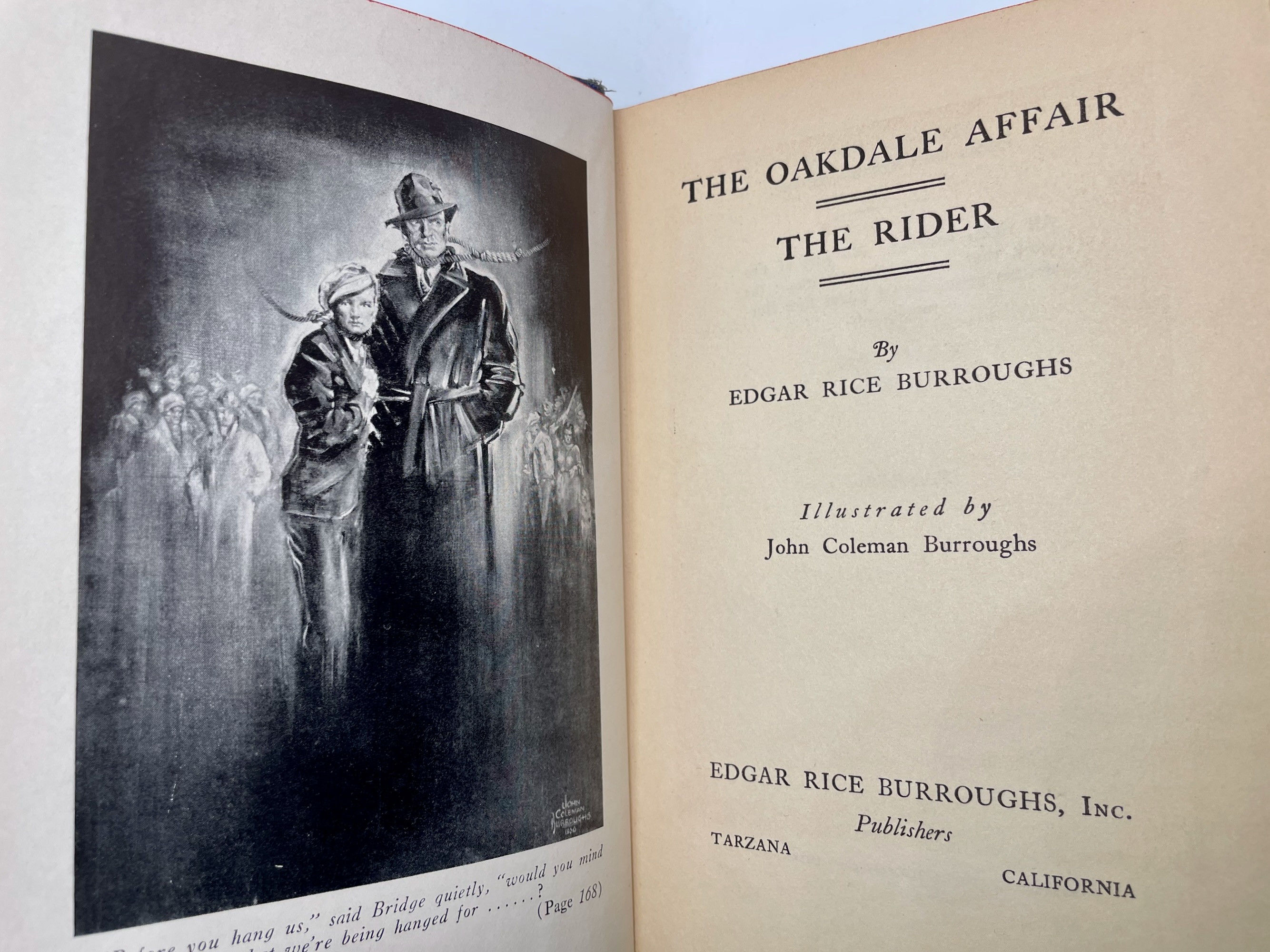 Oakdale Affair and The Rider by Burroughs, Edgar Rice | | 1937 | | Biblio