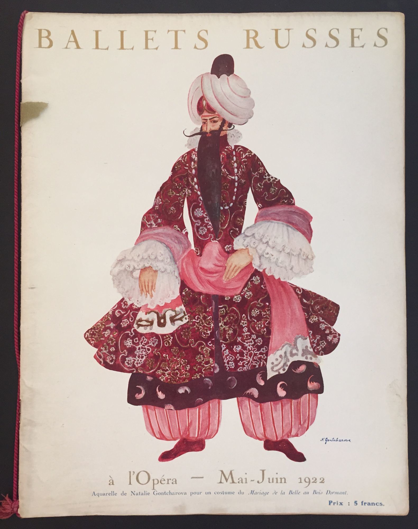 6 Programms Ballets Russes a l'Opera Paris. May-Juin 1922 by ...