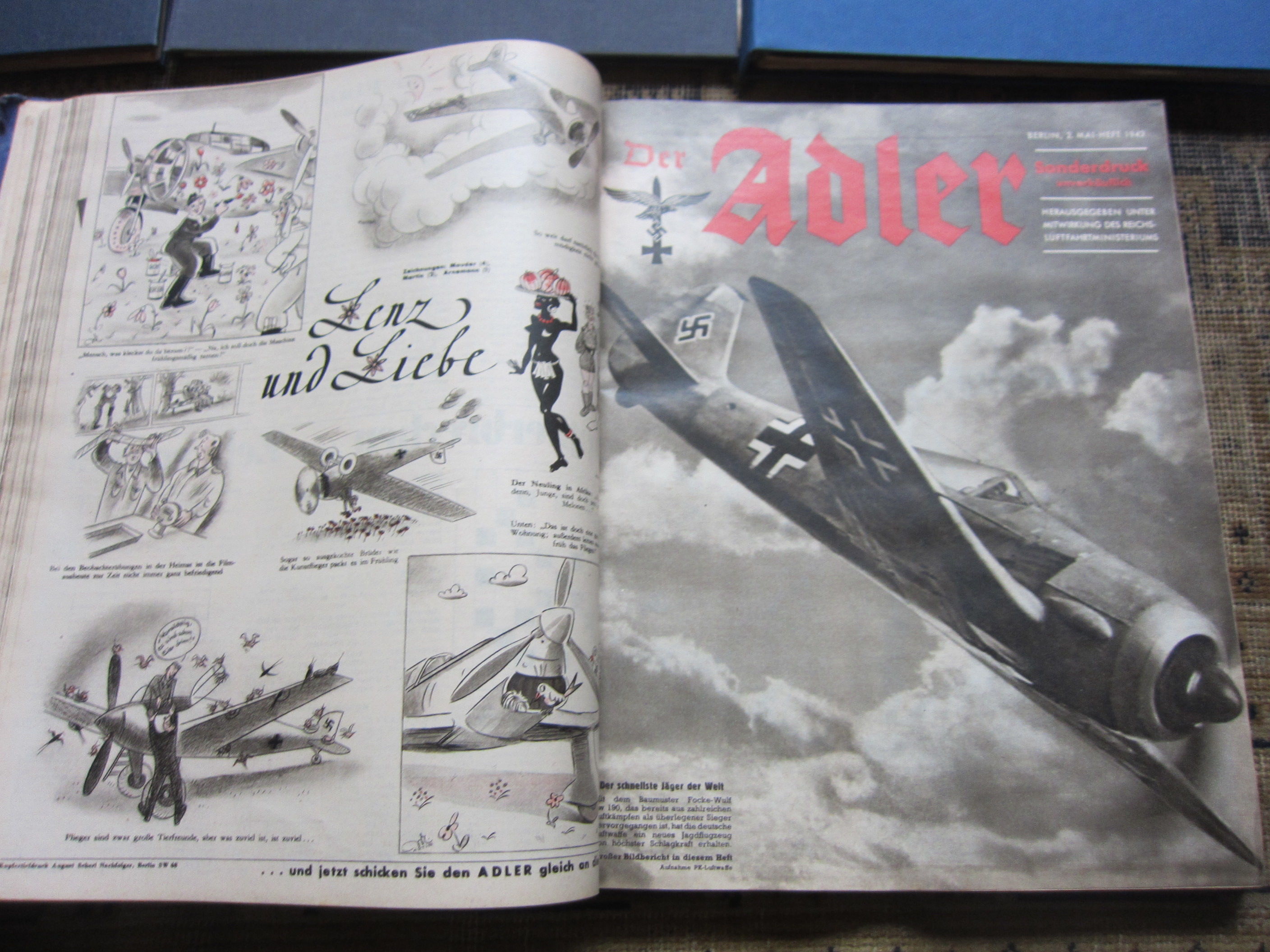 The Eagle - Der Adler Original WW2 german luftwaffe magazines in folio ...
