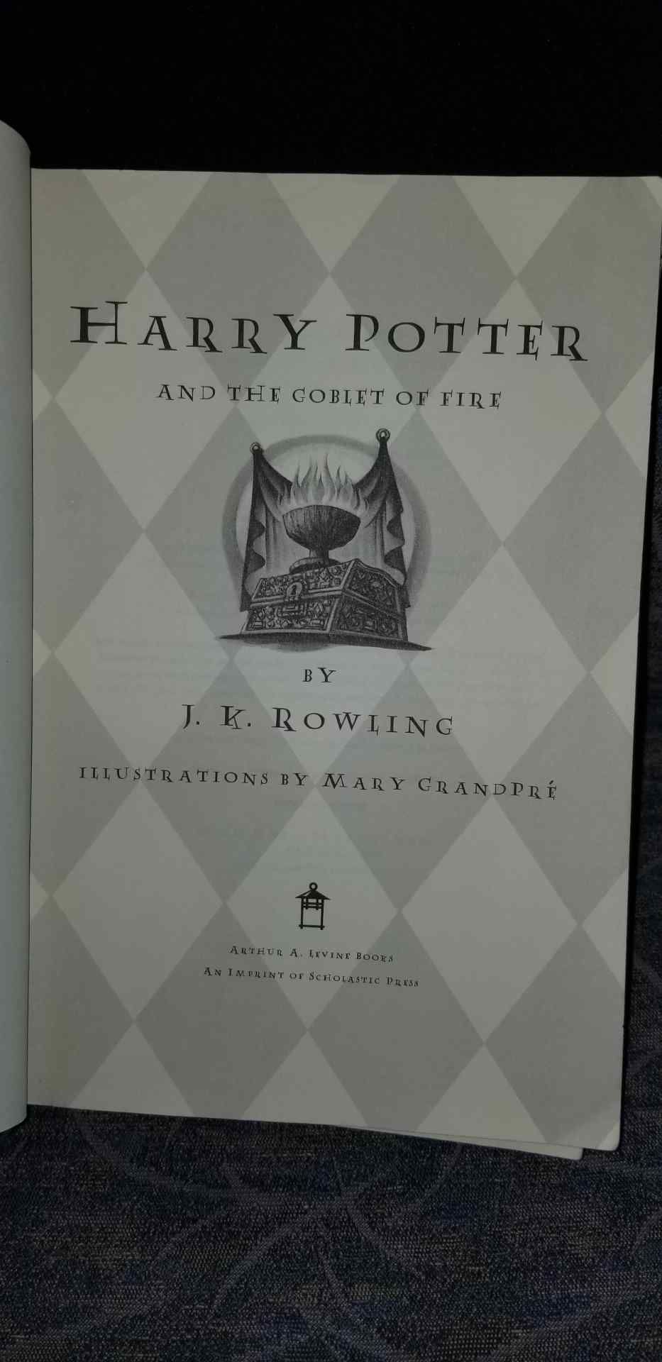HARRY POTTER AND THE GOBLET OF FIRE (FIRST AMERICAN EDITION, JULY 2000 ...