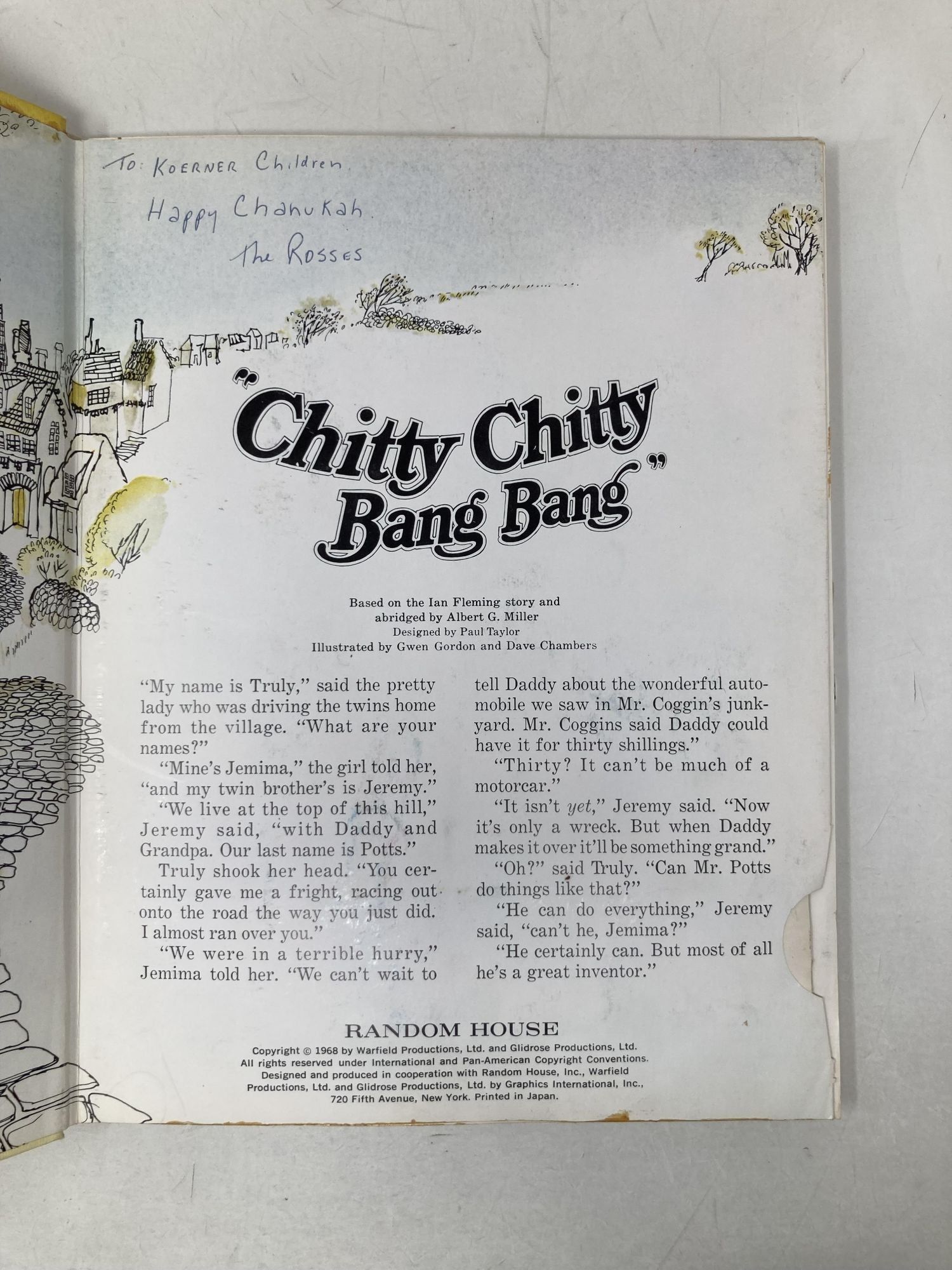 Chitty Chitty Bang Bang (a Pop-Up Book) by Fleming, Ian; Miller, Albert ...