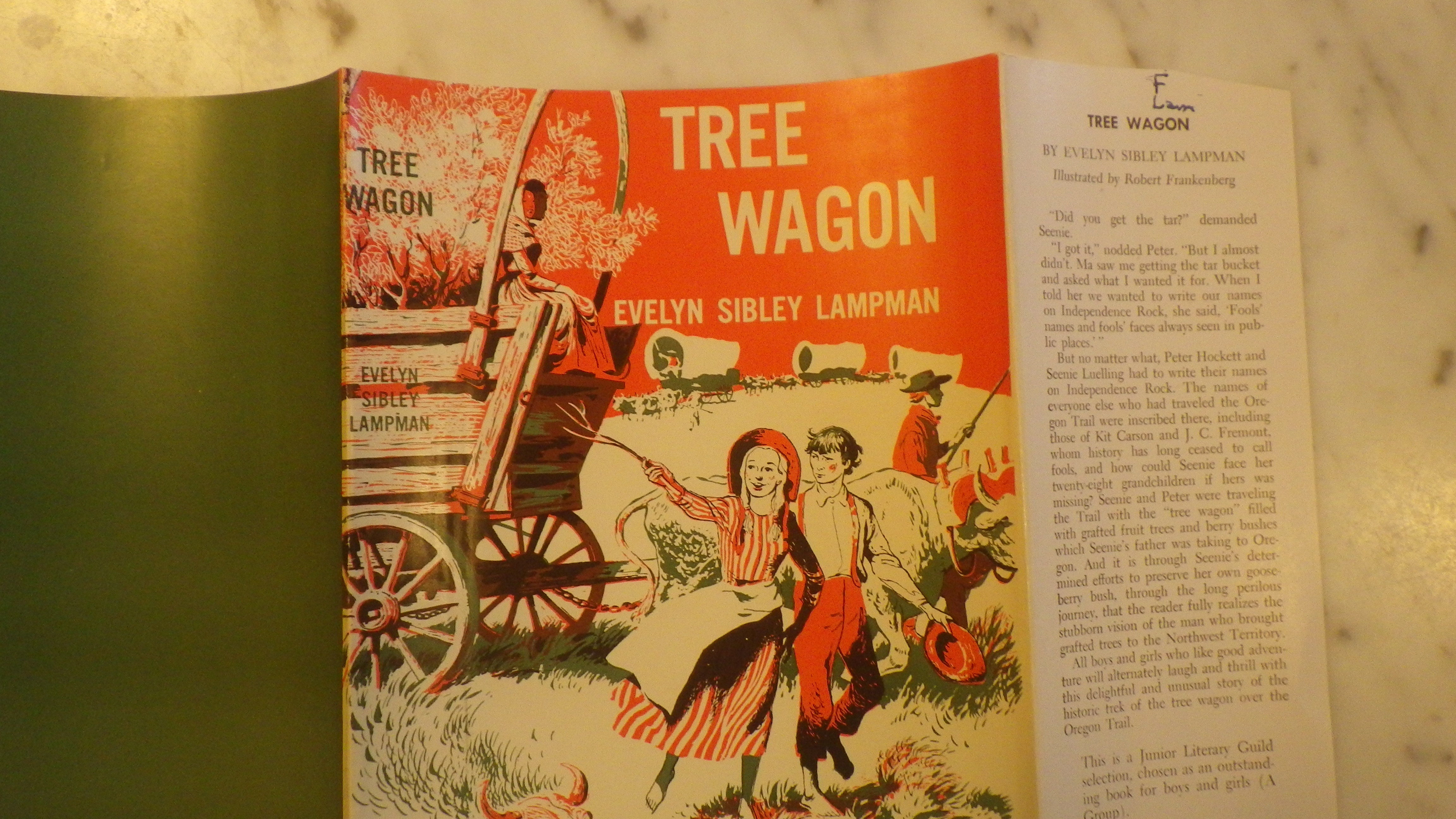 Tree Wagon, by Evelyn Sibley Lampman, Dust Jacket Only, DUSTJACKET ONLY ...