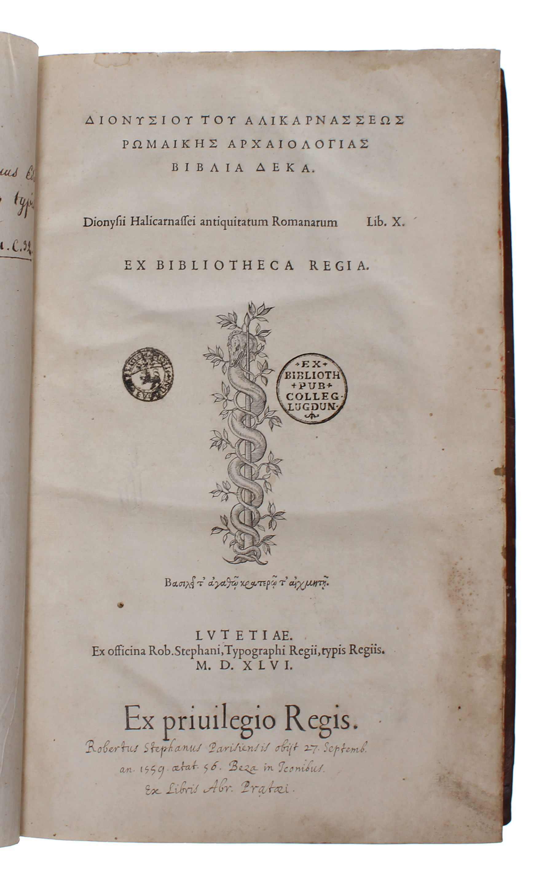 Romaikes Archaiologias Biblia Deka (in Greek). Antiquitatum Romanarum ...