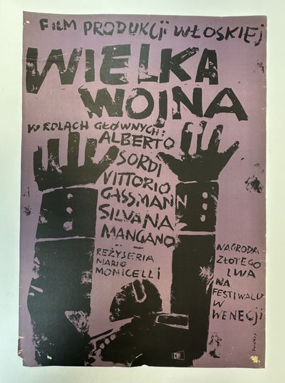 VINTAGE ORIGINAL WIELKA WOJNA POLISH MOVIE POSTER by Waldemar, Swierzy ...