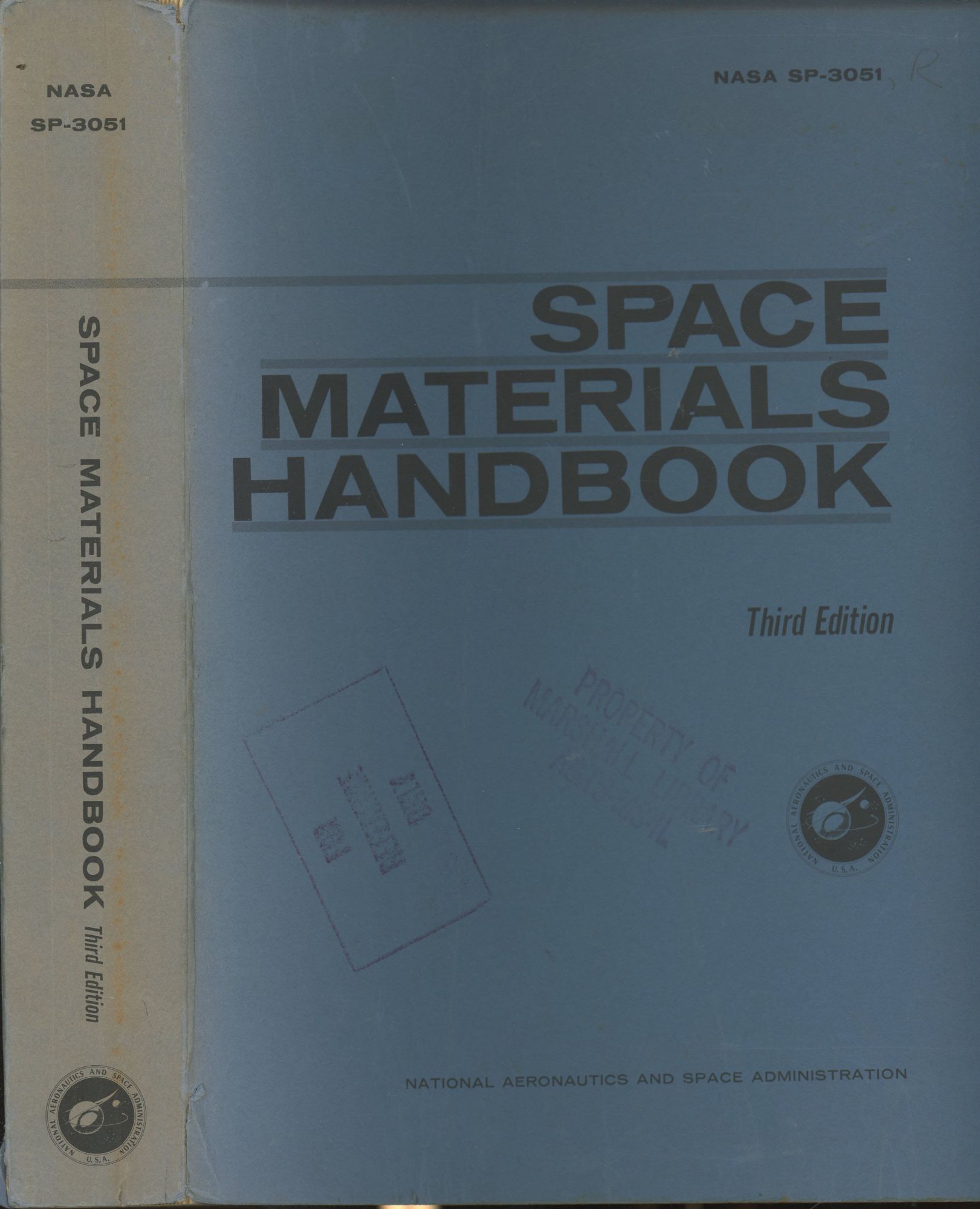 Spac Materials Handbook (NASA SP-3051) by Rittenhouse, John B.; John B ...
