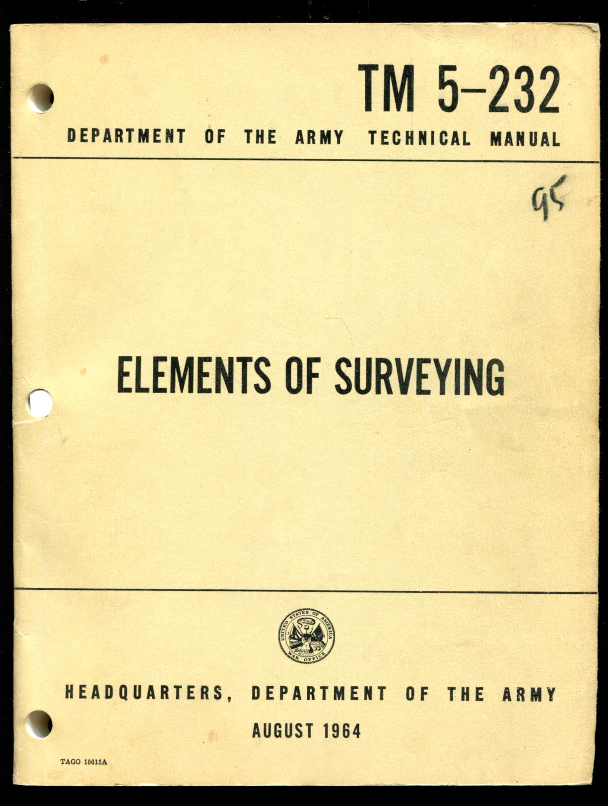 Elements of Surveying: TM5-232 Department of the Army Tech Manual by ...