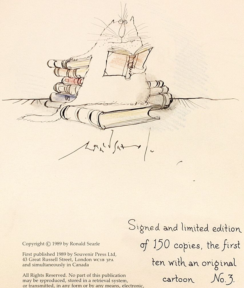 Slightly Foxed - but still desirable Ronald Searle's wicked world of Book Collecting by Ronald ...