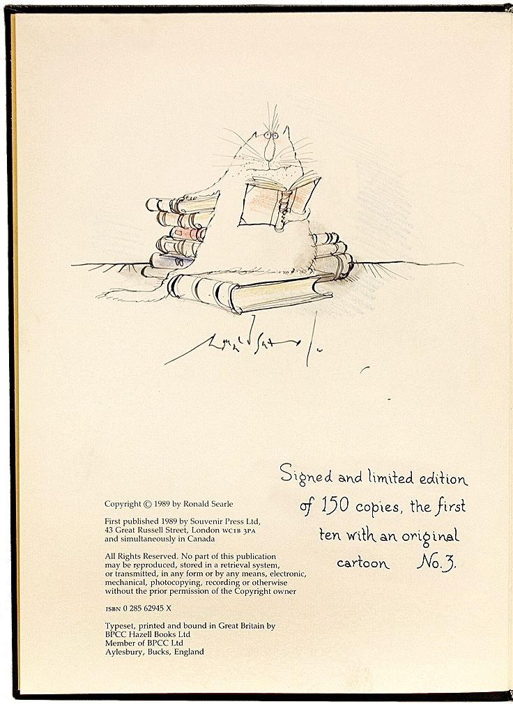 Slightly Foxed - but still desirable Ronald Searle's wicked world of Book Collecting by Ronald ...