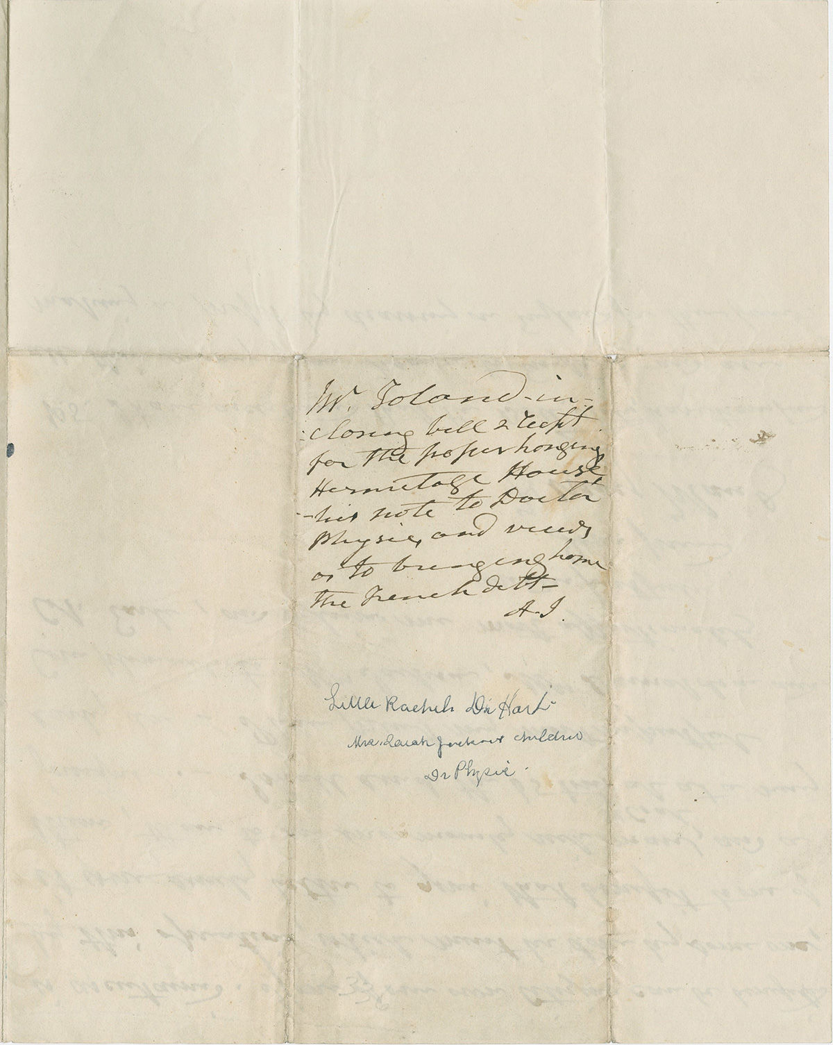 Andrew Jackson Dockets a Letter on Redecorating the Hermitage, Refusing ...