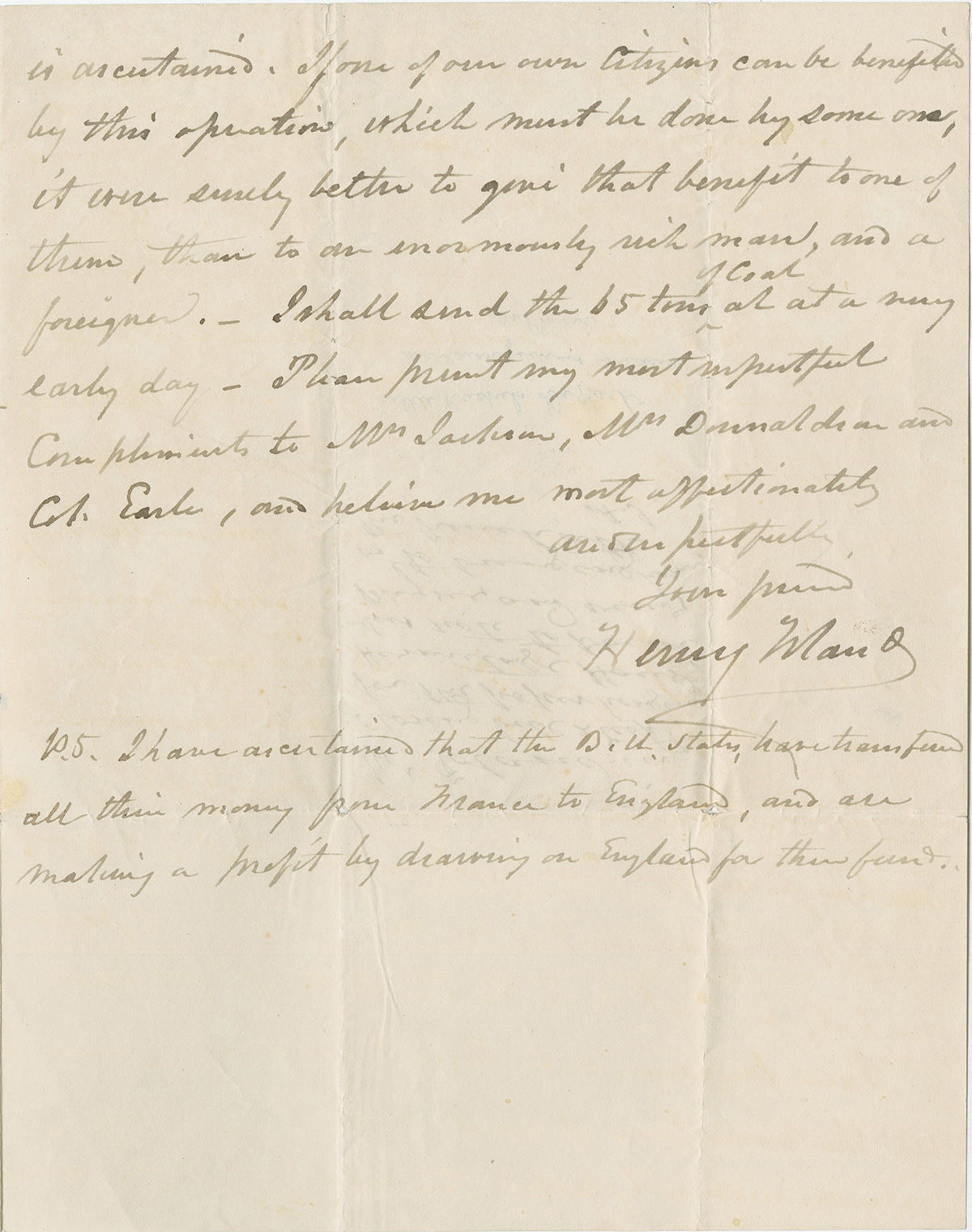 Andrew Jackson Dockets a Letter on Redecorating the Hermitage, Refusing ...