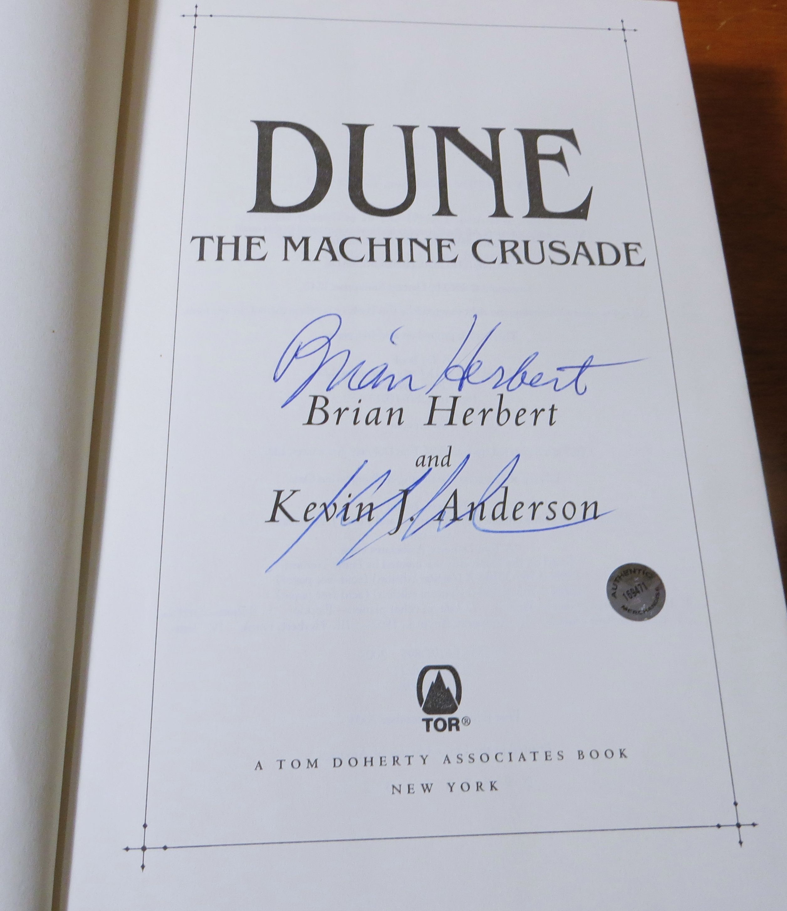 DUNE: THE MACHINE CRUSADE by Herbert, Brian And Kevin J. Anderson ...