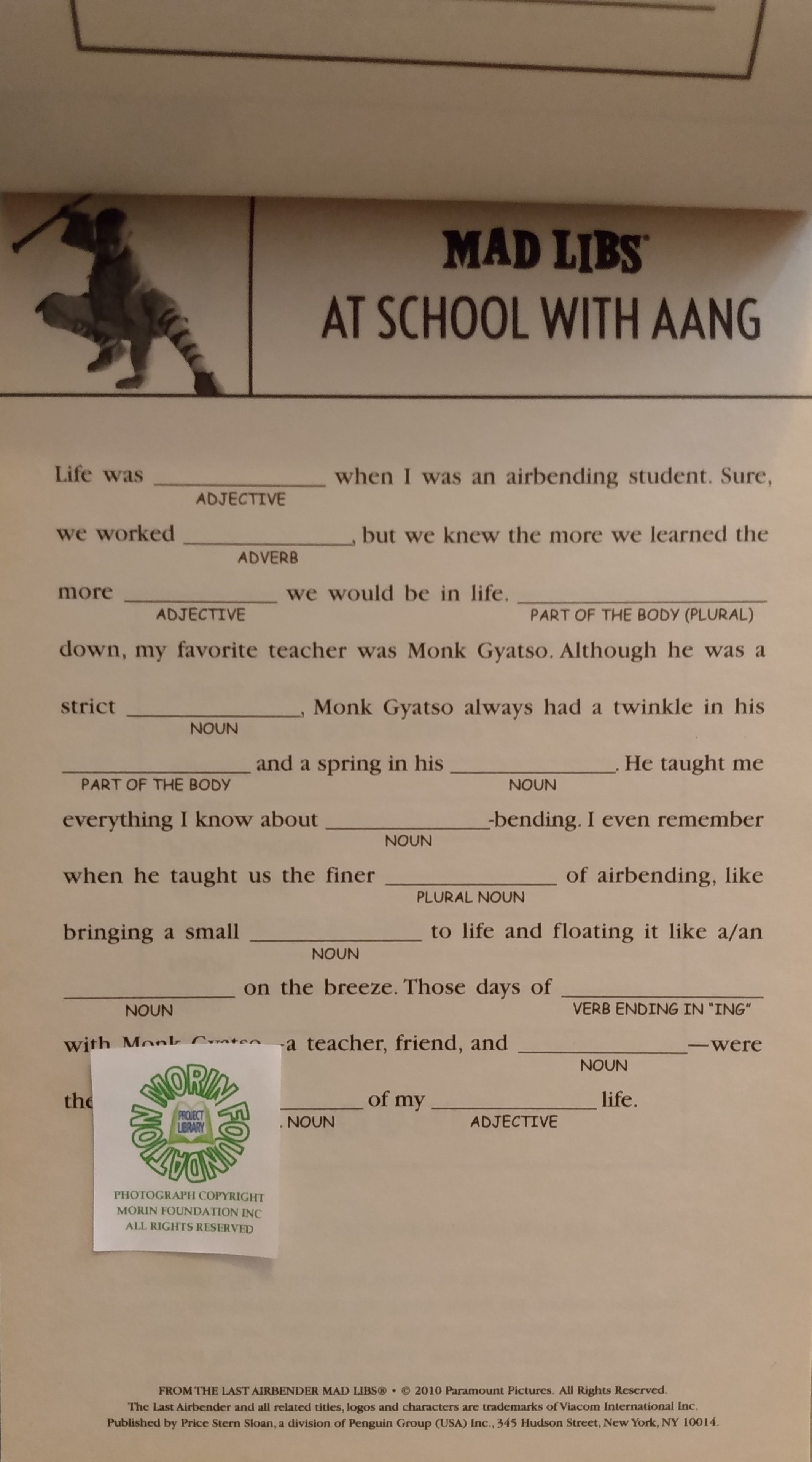 The Last Airbender Mad Libs by Price, Roger & Leonard Stern | Paperback ...