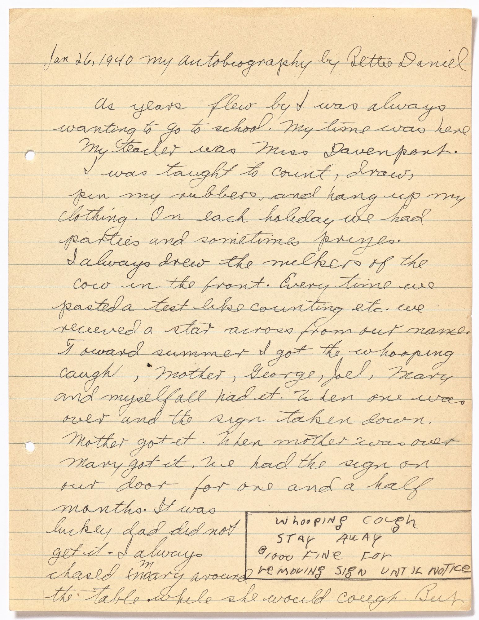 [Archive]: Handwritten Autobiography of a Young Woman in the 1930s ...
