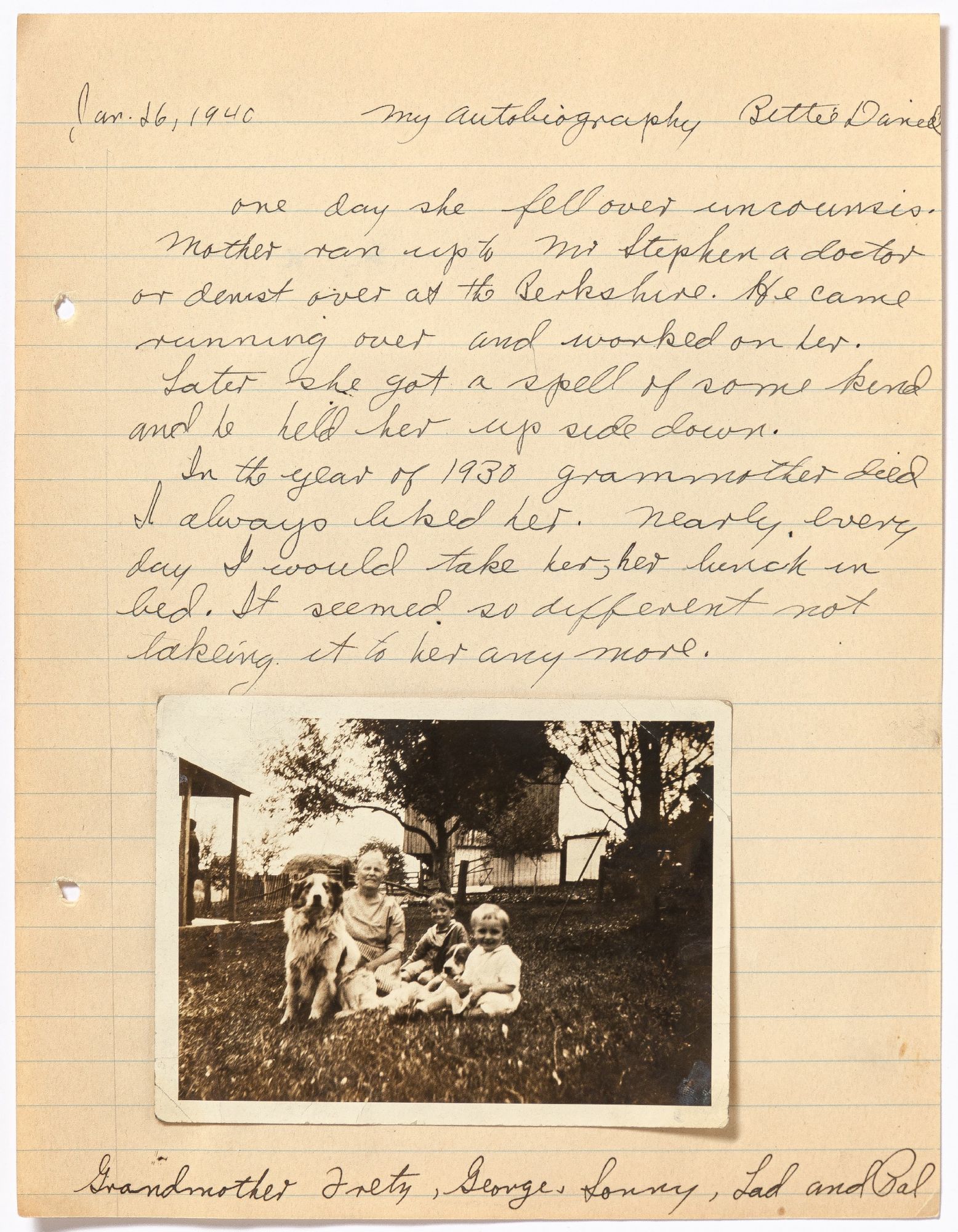 [Archive]: Handwritten Autobiography of a Young Woman in the 1930s ...