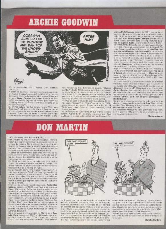 Historia de los Comics: Ficha de Archie Goodwin y Don Martin by Varios ...