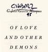 Of Love And Other Demons [del Amor Y Otros Demonios] - 1st US Edition ...